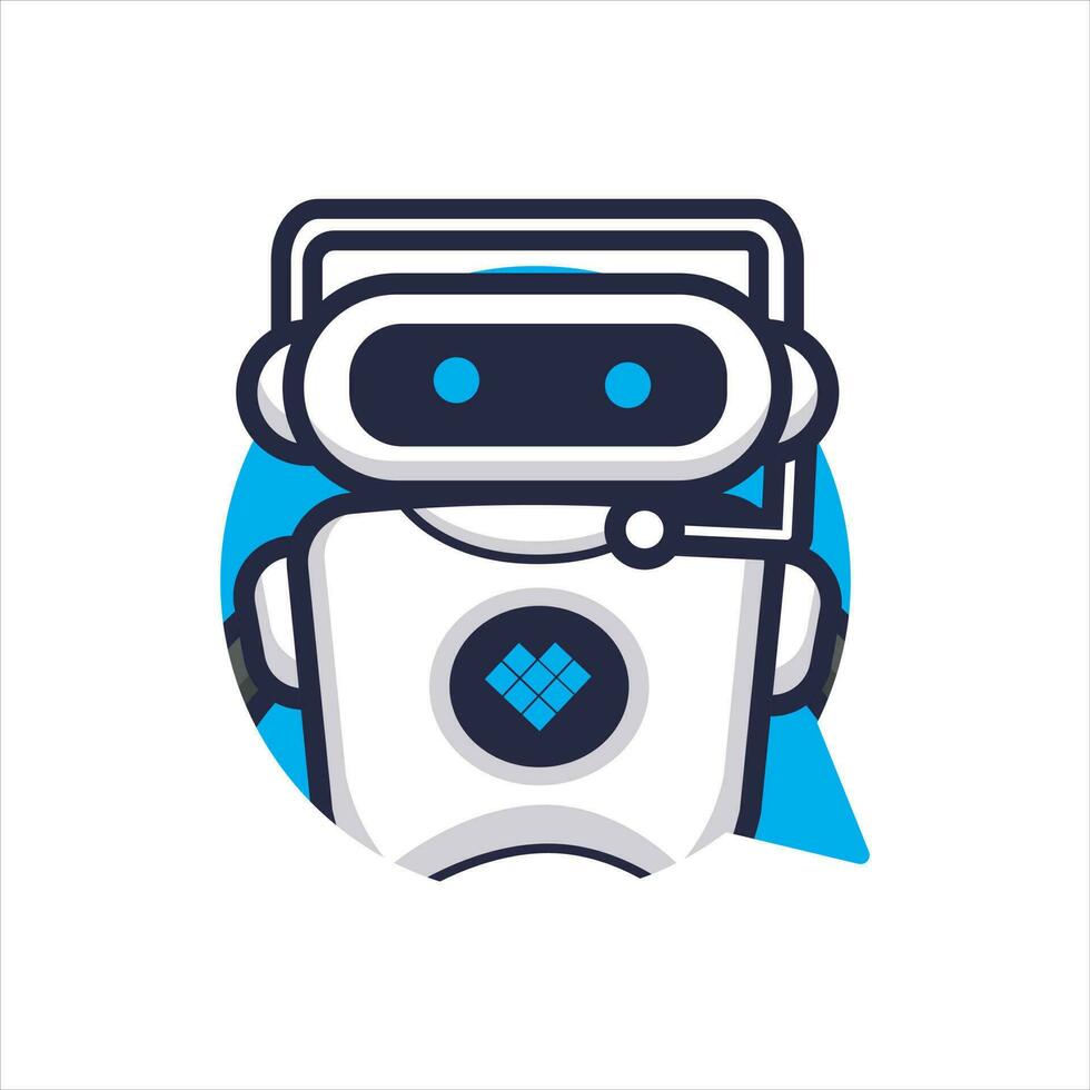 Robot chat smart ai Chatbot using headphone vector flat art 24122539 ...