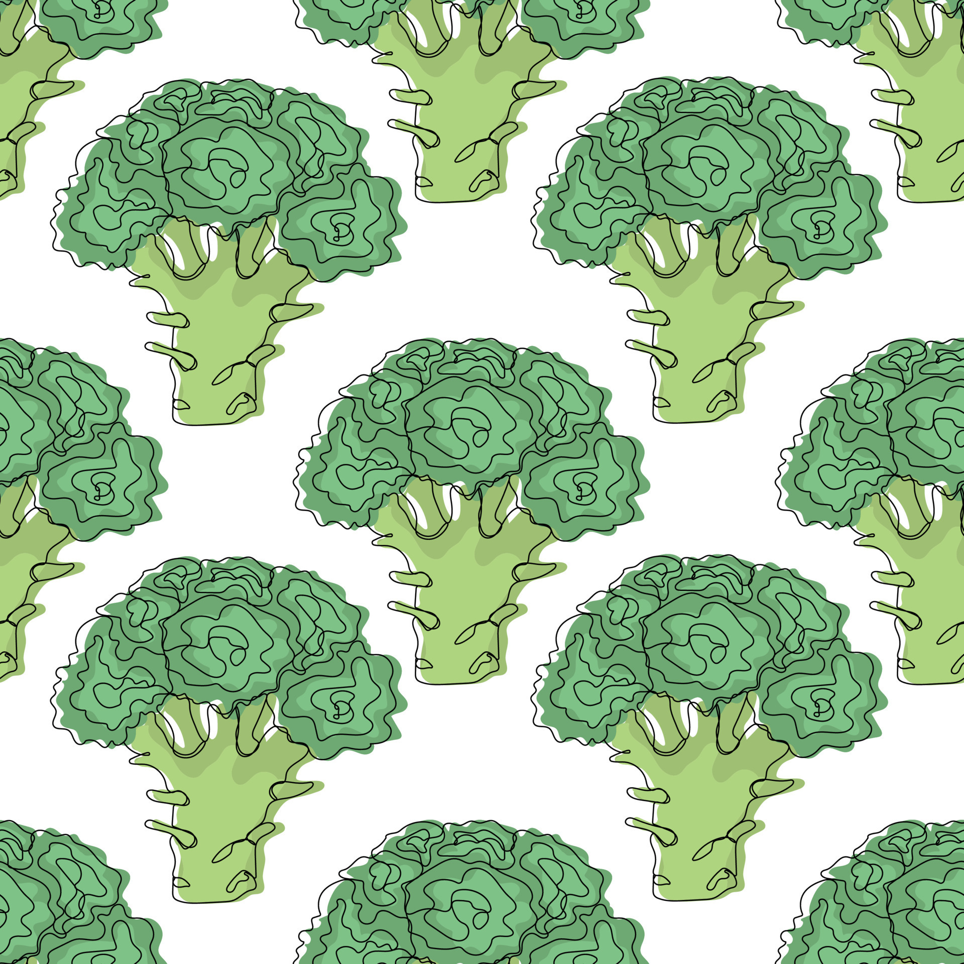 Broccoli seamless pattern 24124025 Vector Art at Vecteezy