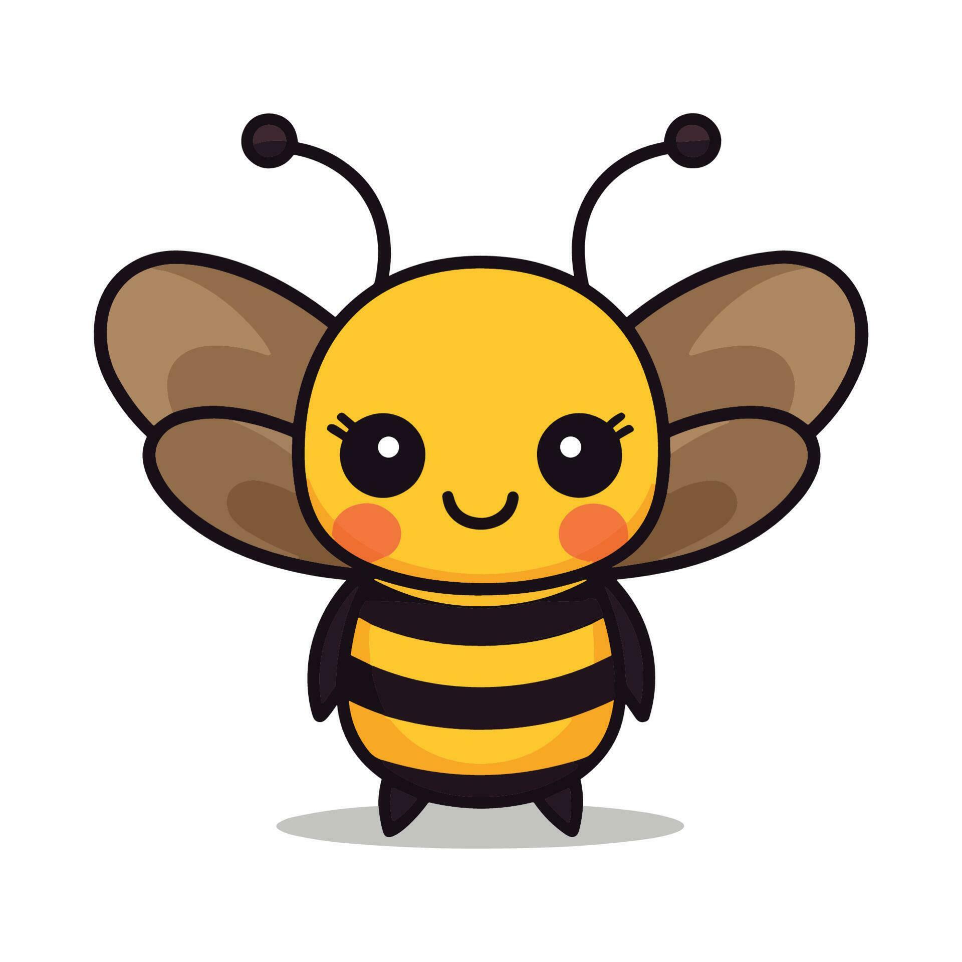 simple kawaii bee clipart white background 24124483 Vector Art at Vecteezy