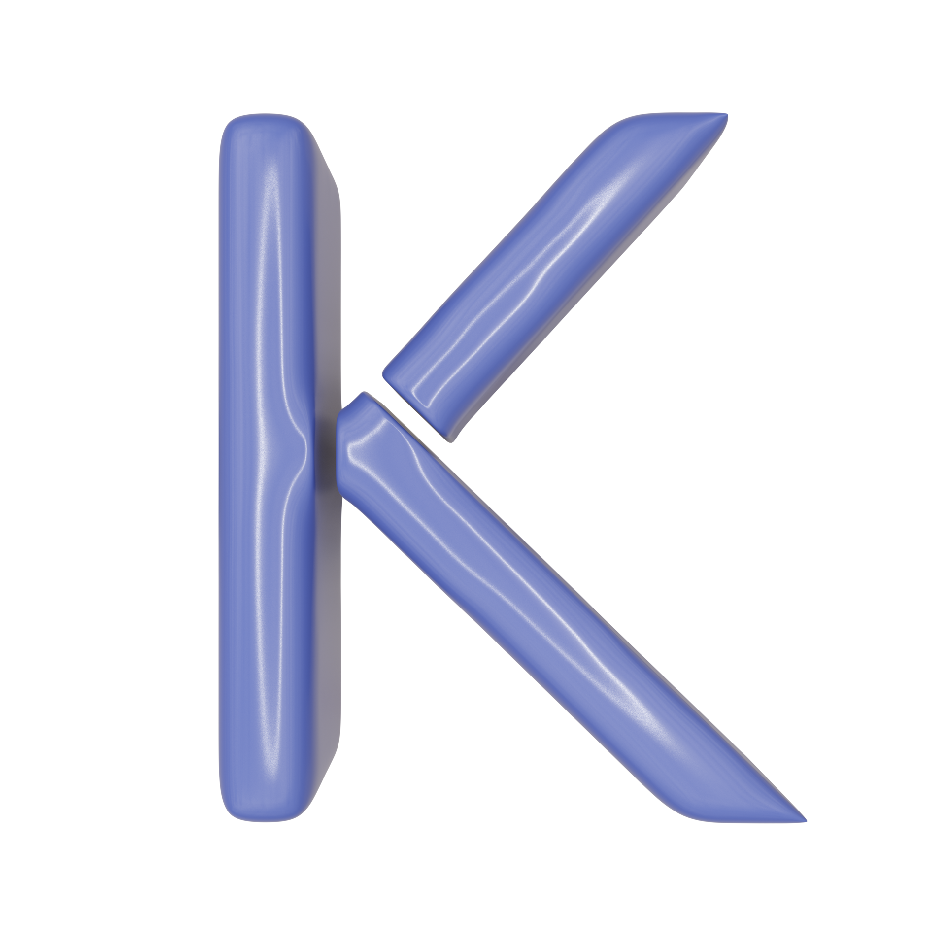The Capital Letter K In A Blue Shiny Skin Leather Texture Style PNG the-capital-letter-k-in-a-blue-shiny-skin-leather-texture-style-png