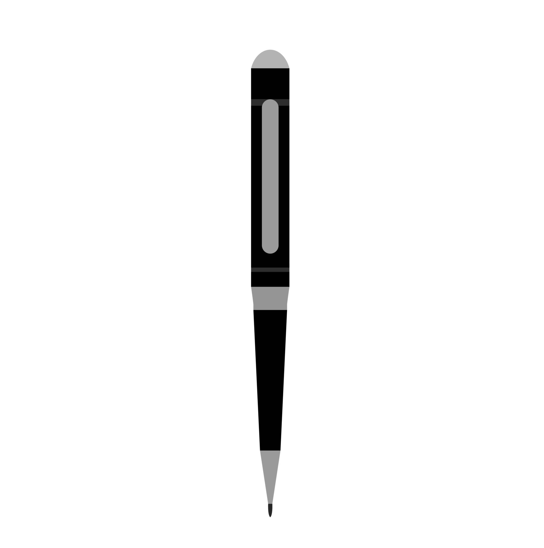 Silver Ballpoint Pen Illustration 24124864 Png