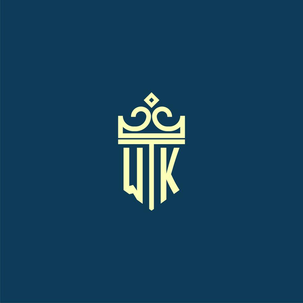 WK initial monogram shield logo design for crown vector image 24124999 ... WK initial monogram shield logo design for crown vector image 24124999 ...