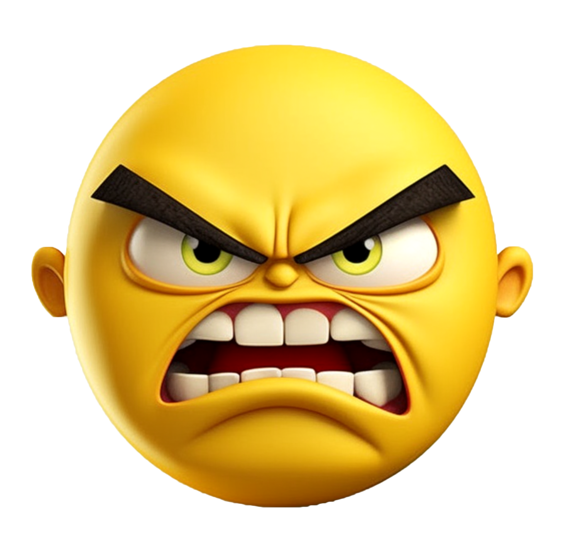 Yellow Angry Face