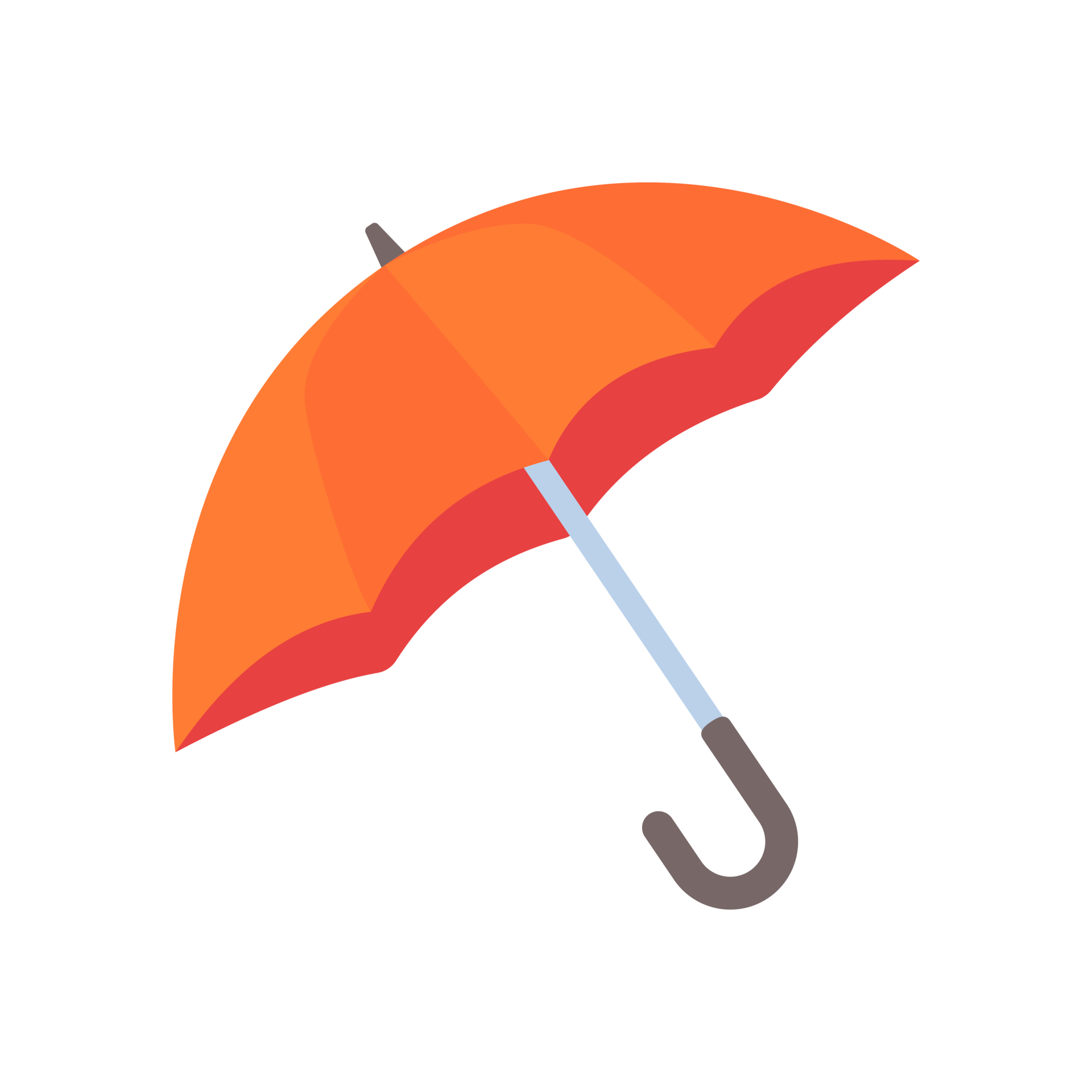 Colorful umbrella icon for rain protection open sun umbrella simple style 24127506 PNG