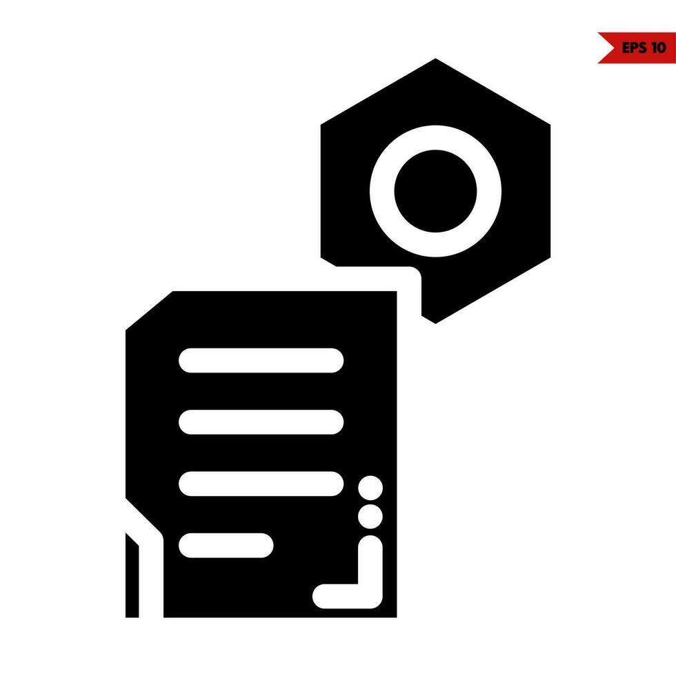 null with paper glyph icon 24128332 Vector Art at Vecteezy