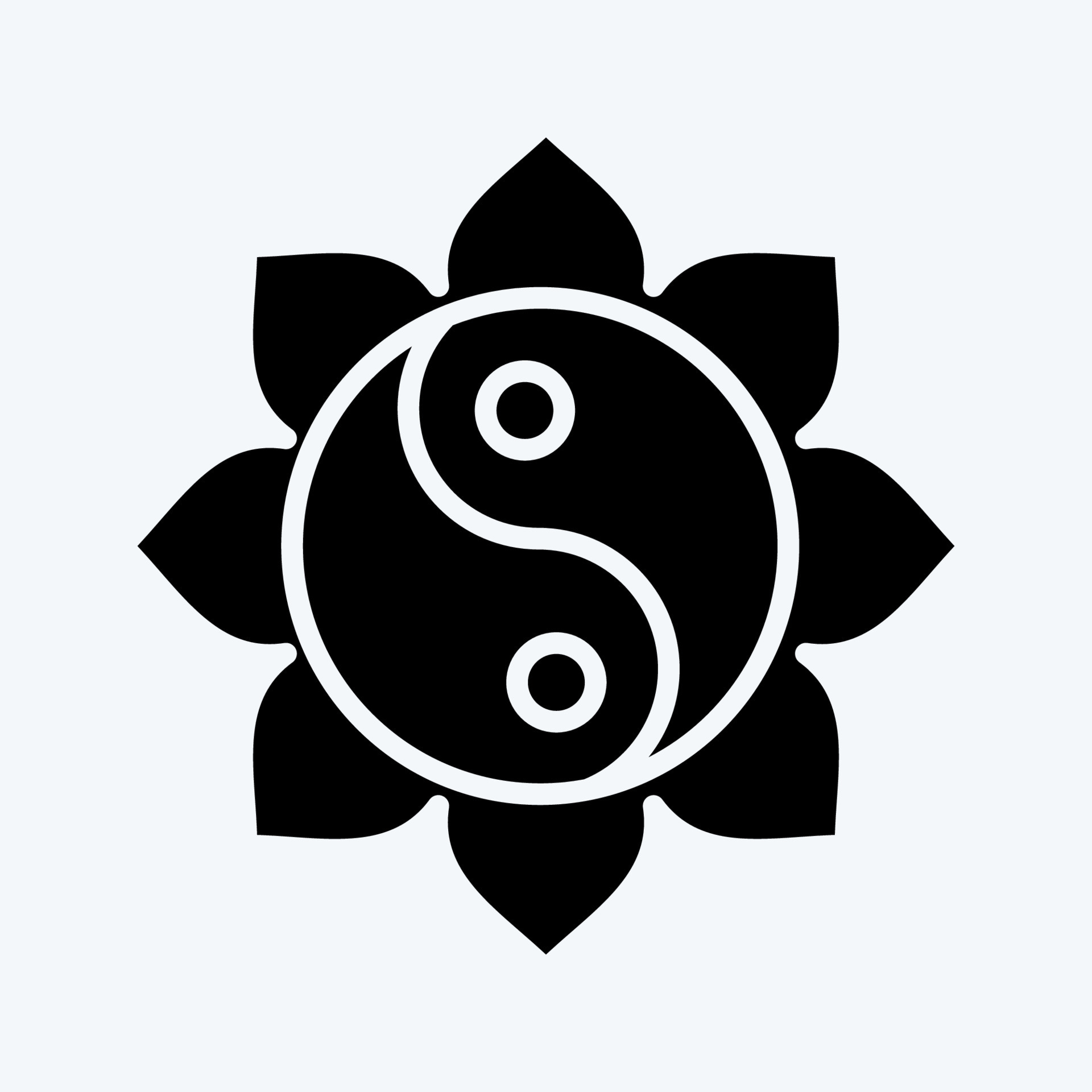 Icon Yin Yang Related To Chinese New Year Symbol Glyph Style Simple Design Editable 24129085