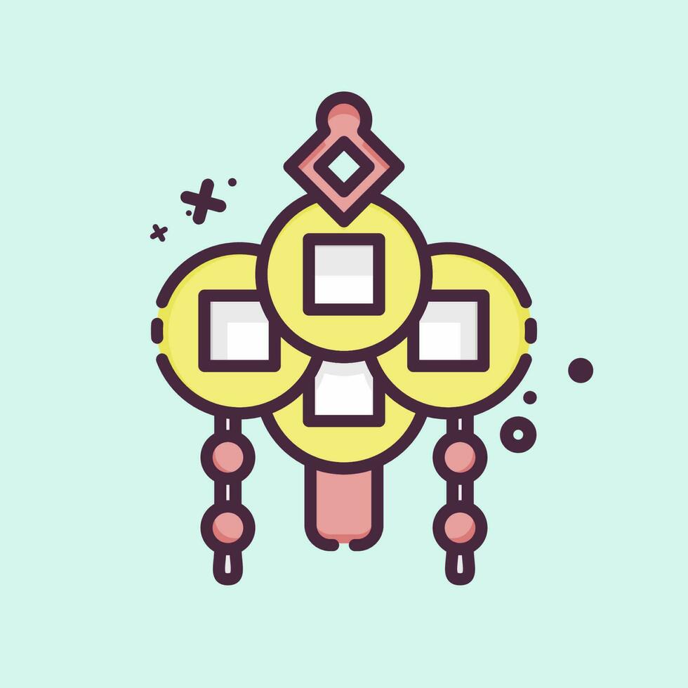 Icon Amulet Related To Chinese New Year Symbol Mbe Style Simple Design Editable 24129407