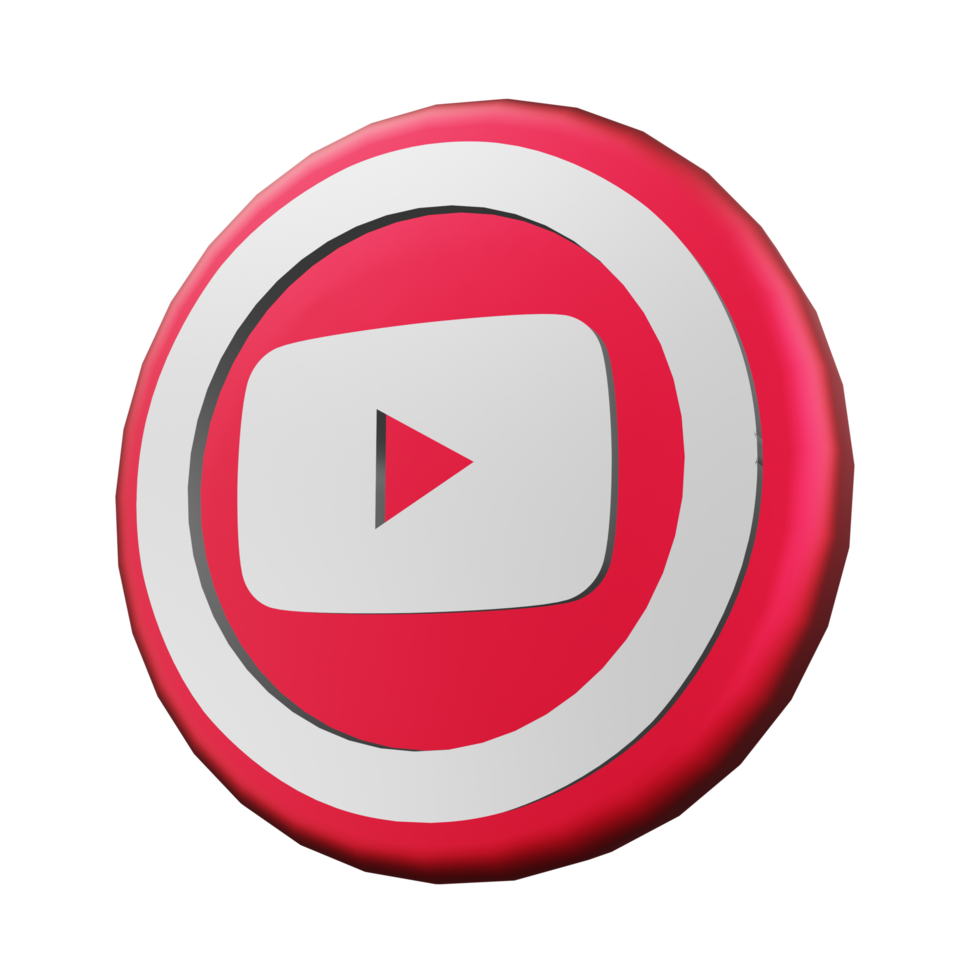 Social Media 3d Icon Isolated Metalic Colorful Symbol 3d Illustration