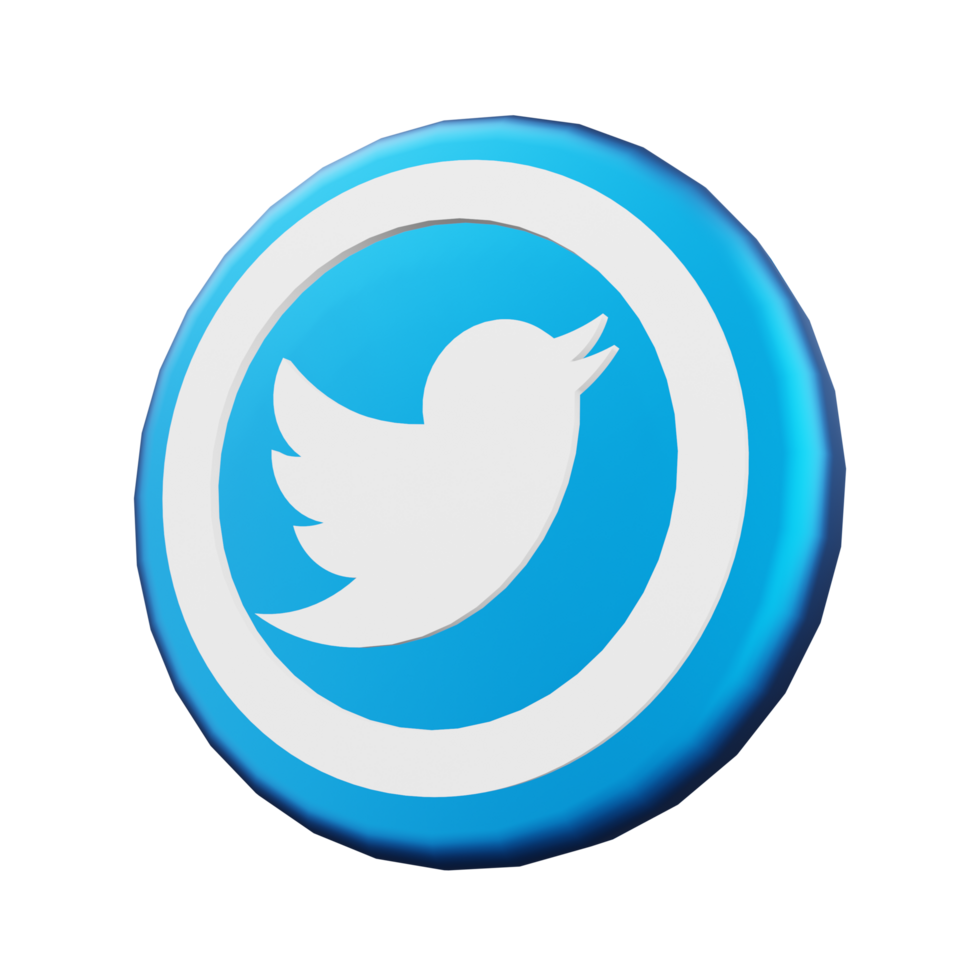 Social Media 3d Icon Isolated Metalic Colorful Symbol 3d Illustration