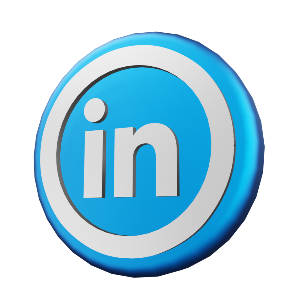 Social Media 3d Icon Isolated Metalic Colorful Symbol 3d Illustration