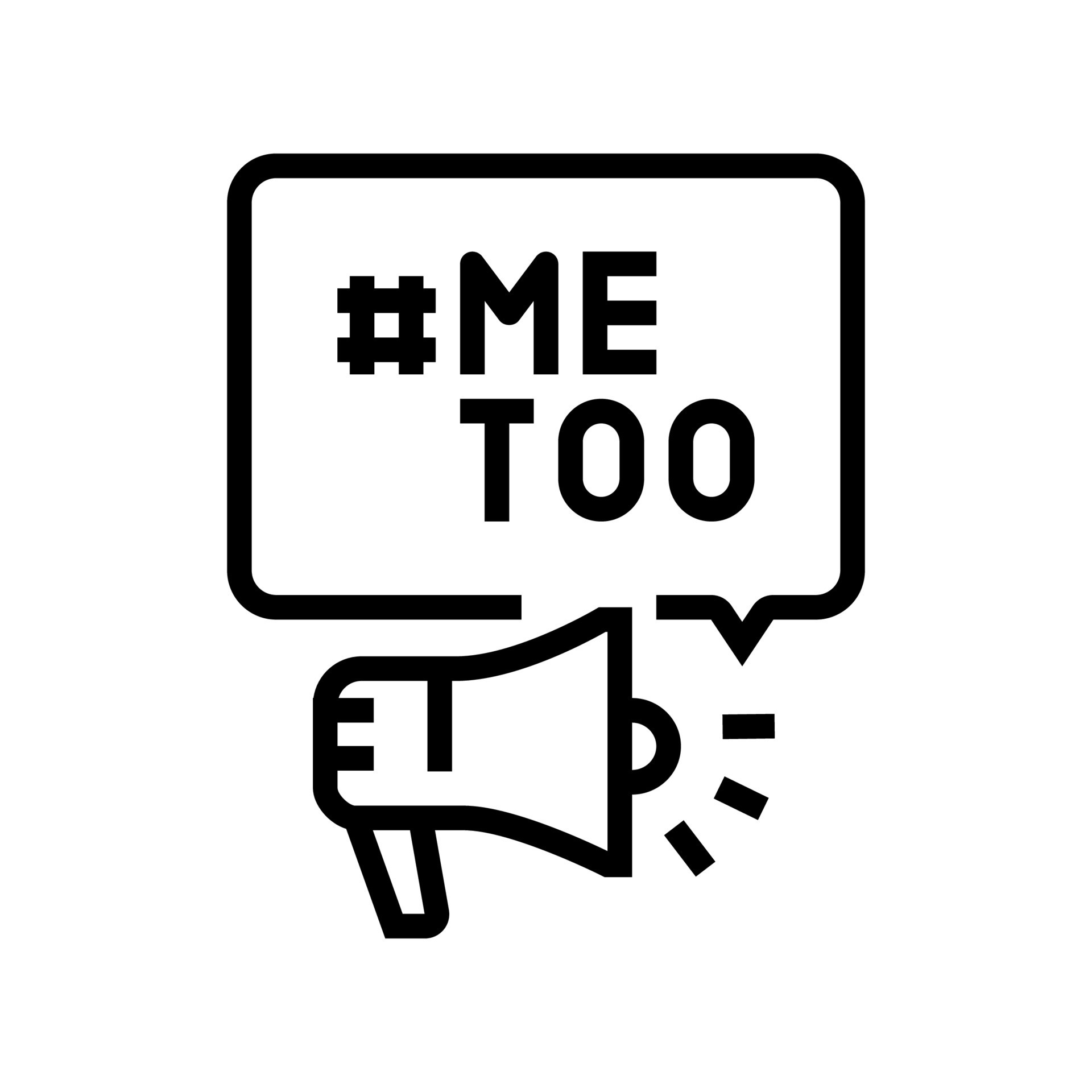 Metoo Movement Feminism Woman Line Icon Vector Illustration 24130702