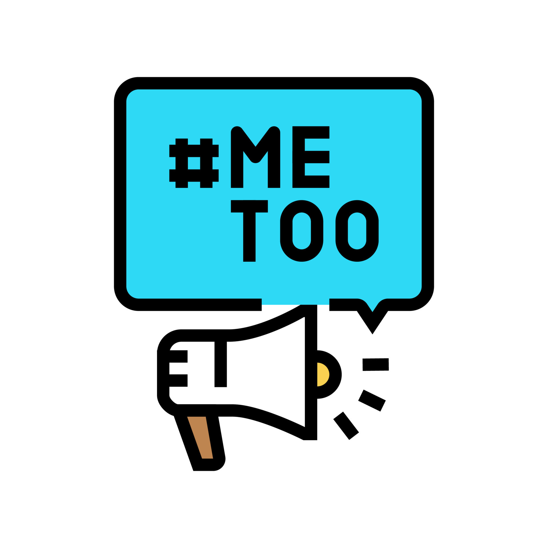 metoo movement feminism woman color icon vector illustration 24130756 ...