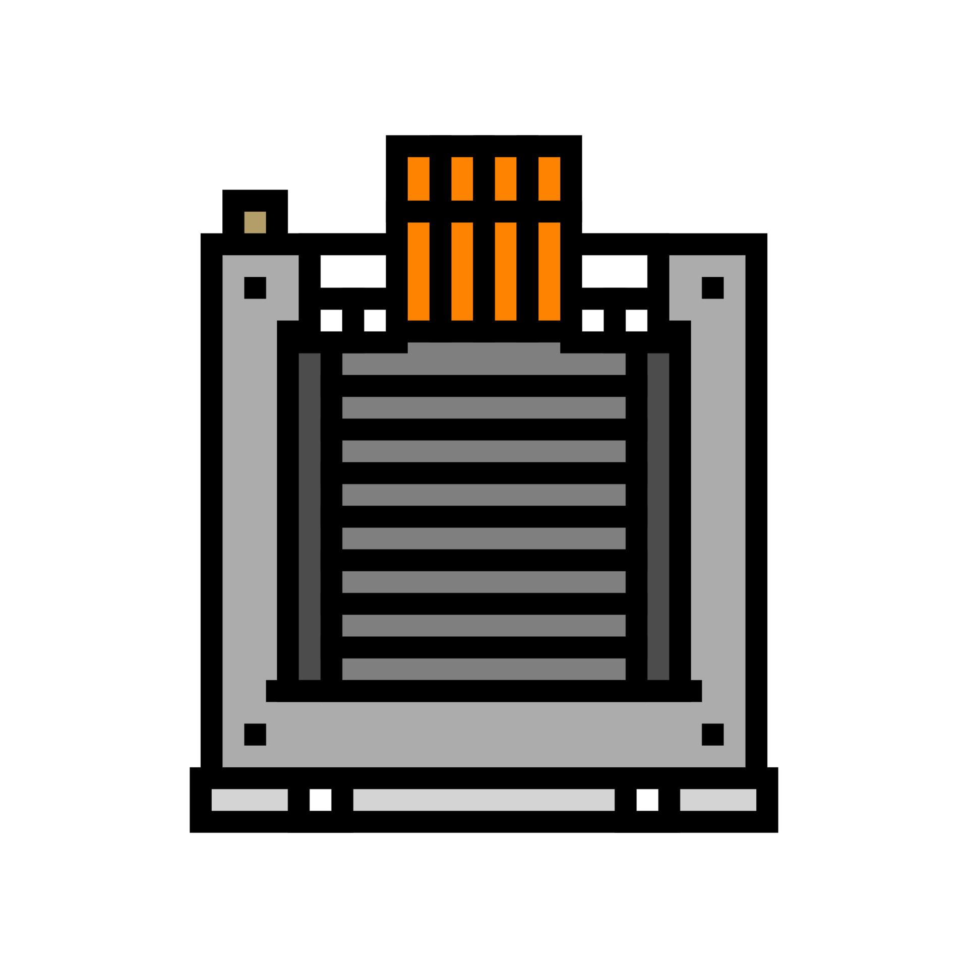 Transformer Electronic Component Color Icon Vector Illustration