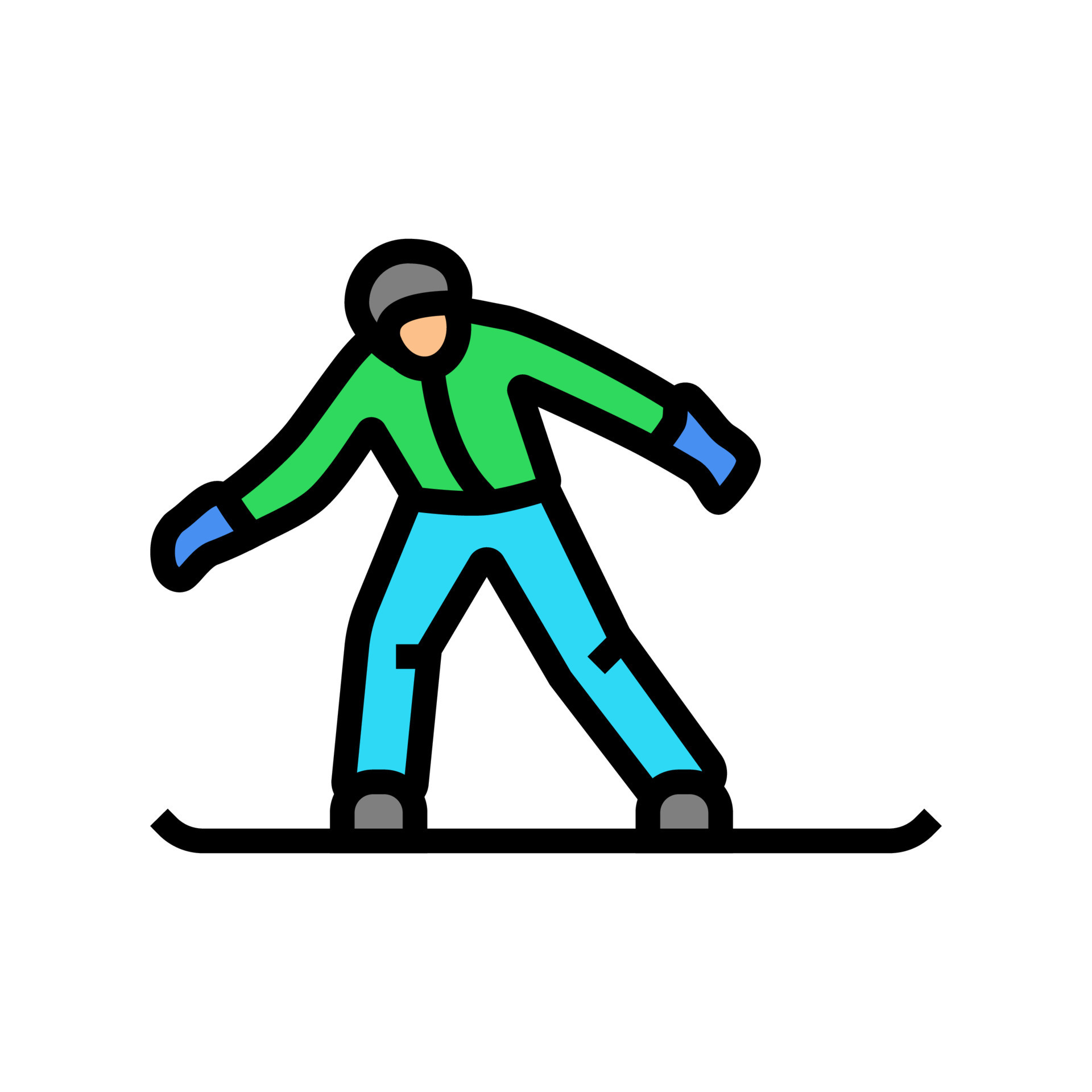 snowboarding winter season color icon vector illustration 24131129 ...