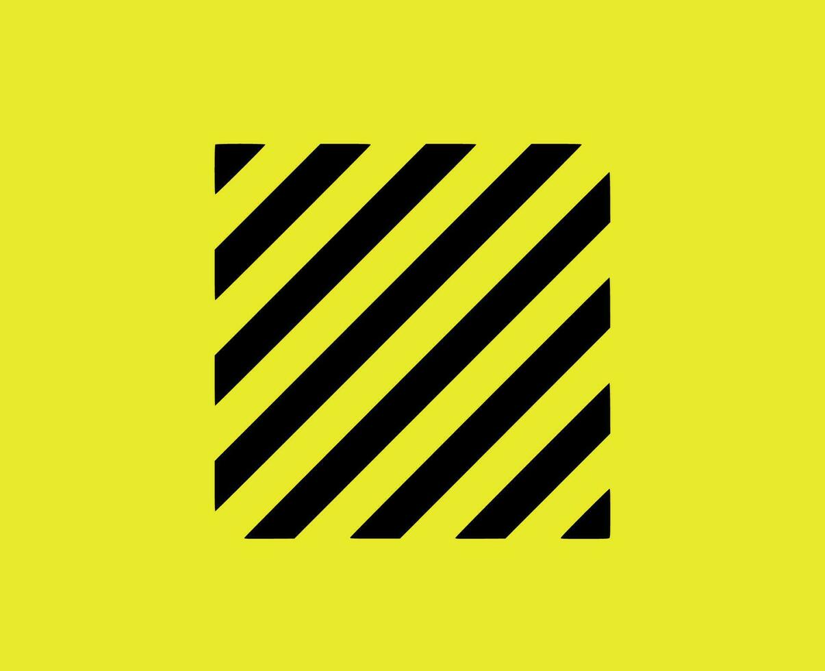 Off White Logo Clothes Black Symbol Design Icon Abstract Vector Illustration With Yellow