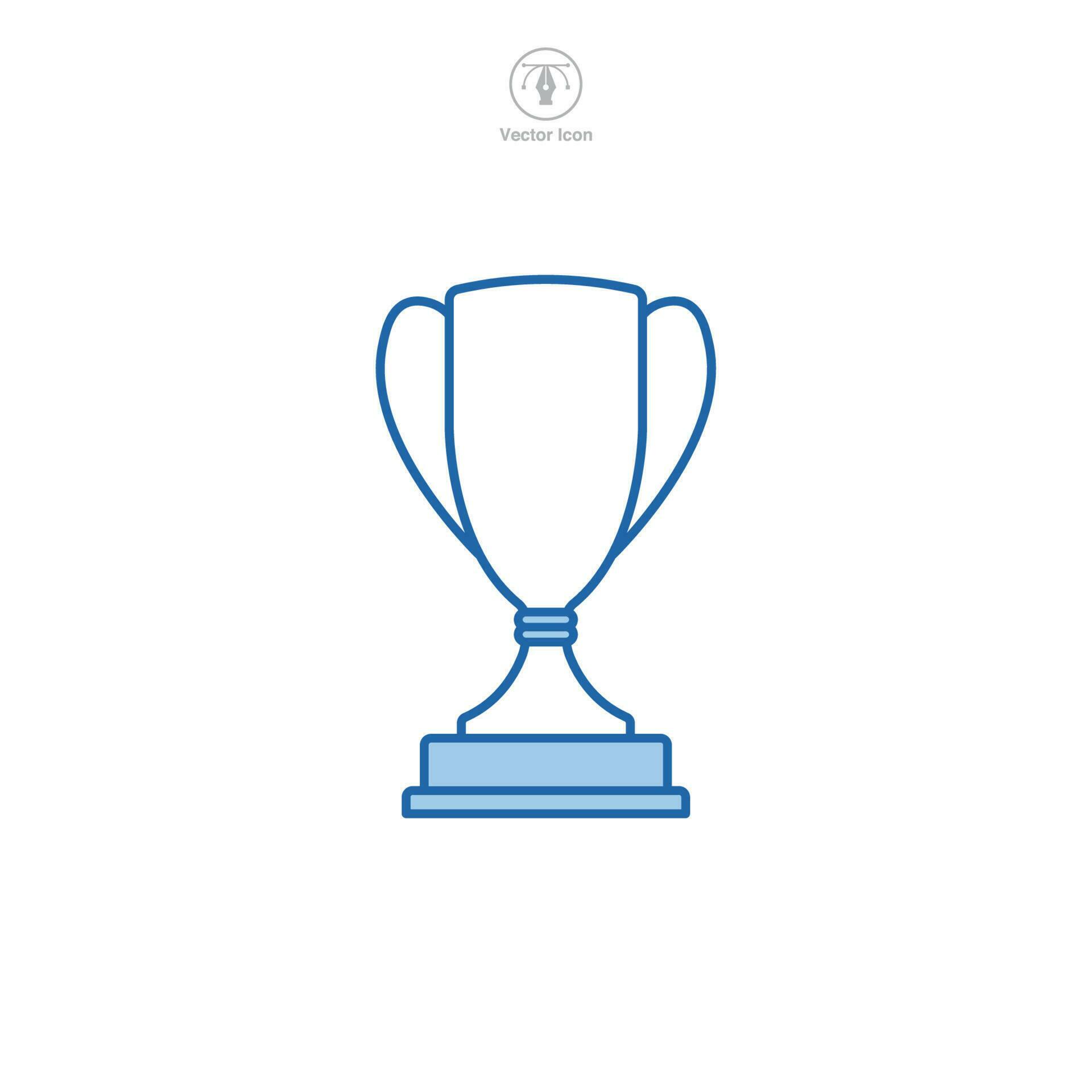 Trophy icon symbol template for graphic and web design collection logo ...