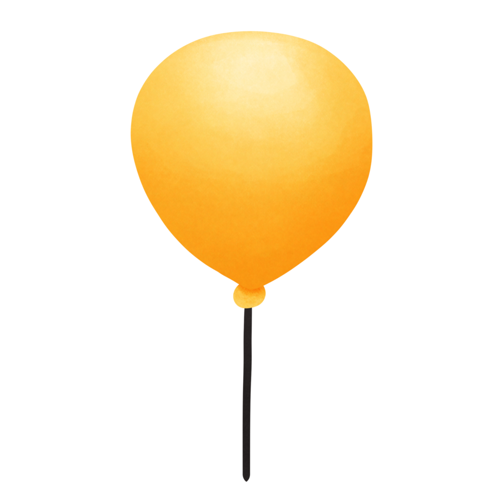 Yellow Balloon In Watercolor 24132856 Png