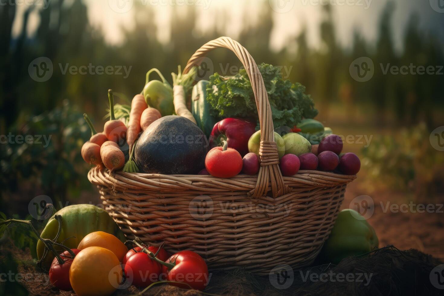 Vegetables basket. Generate Ai 24133049 Stock Photo at Vecteezy