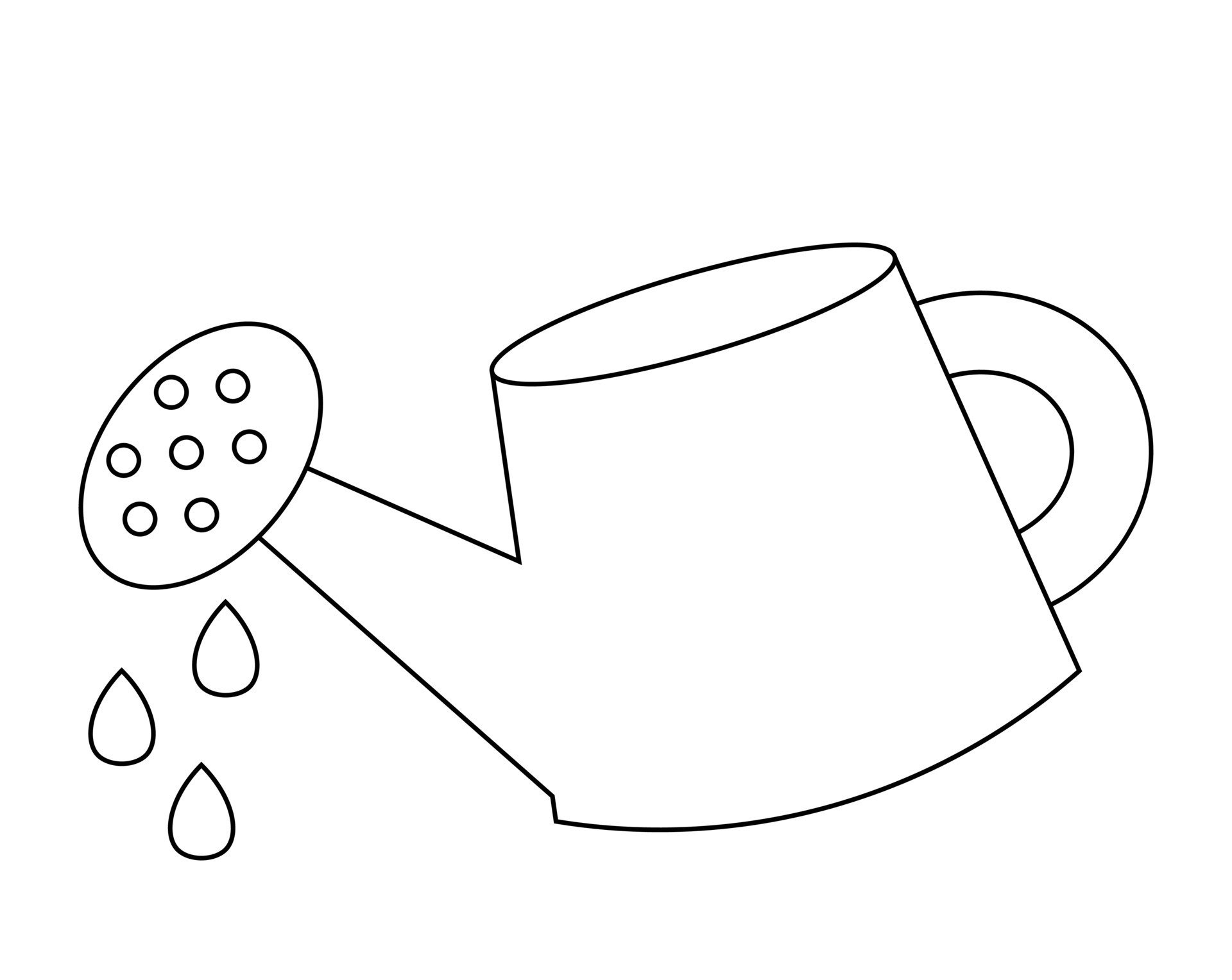 Garden watering can with water drops in black and white 24133289 Vector ... Garden watering can with water drops in black and white 24133289 Vector ...