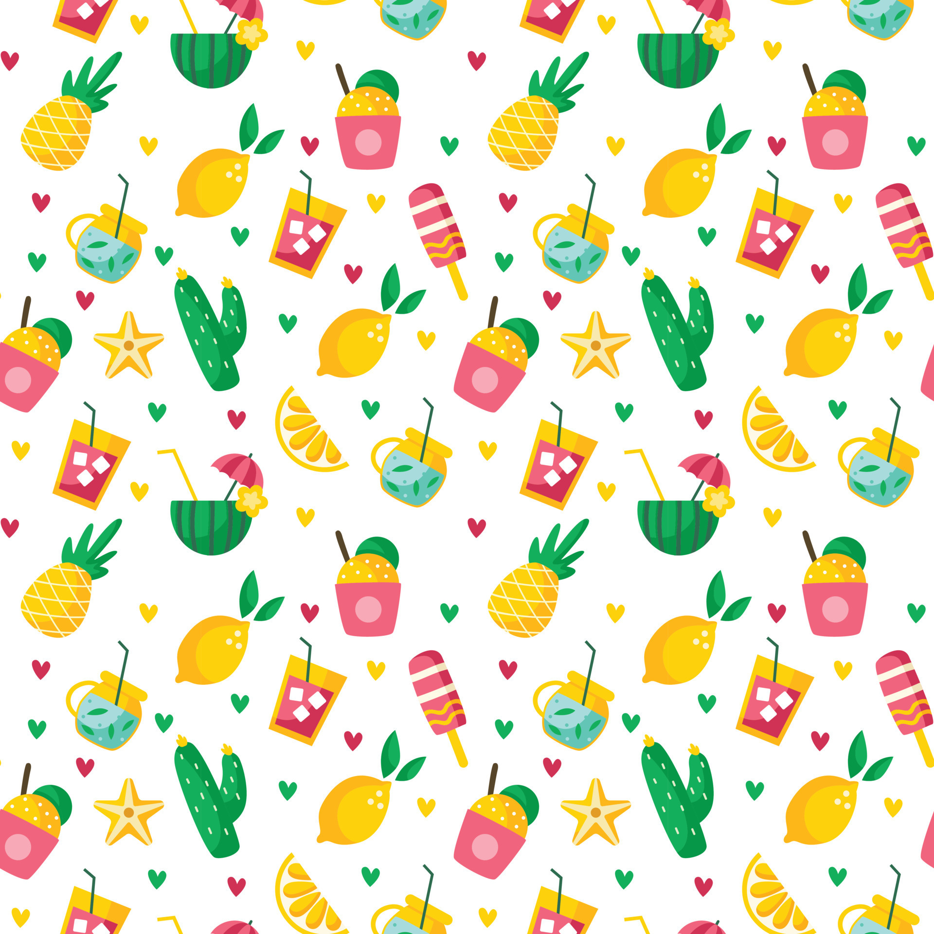 Summer Patterns Background 24133355 Vector Art at Vecteezy