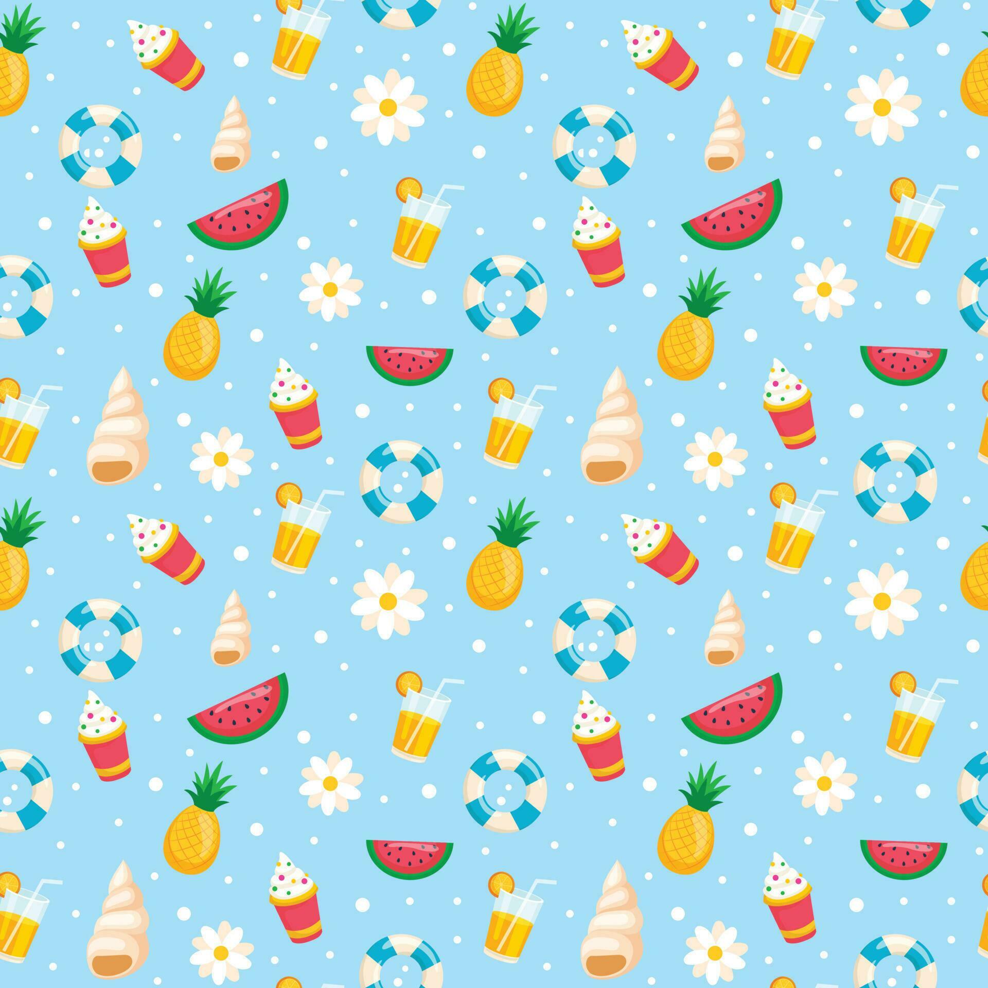 Summer Patterns Background 24133356 Vector Art at Vecteezy