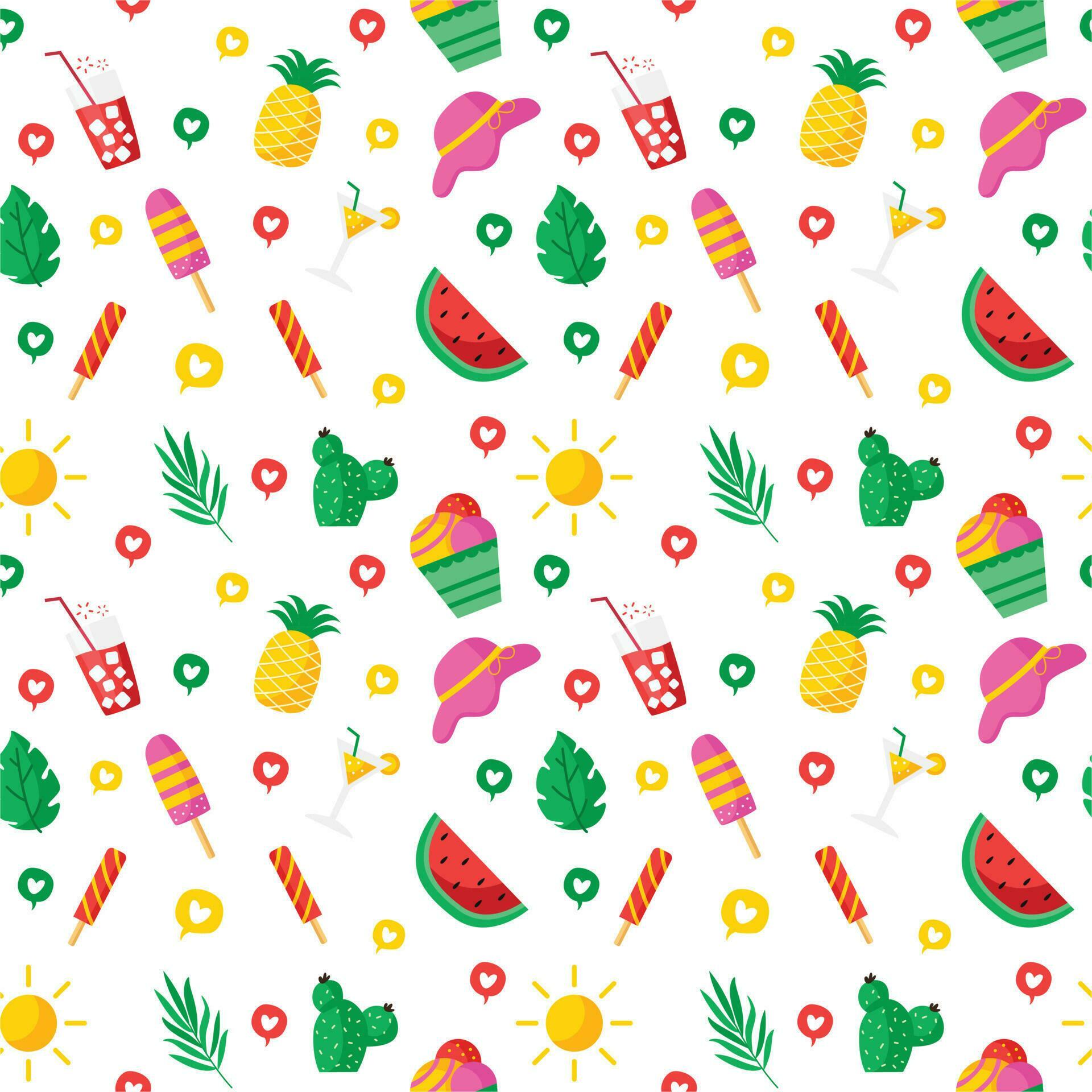Summer Patterns Background 24133358 Vector Art at Vecteezy