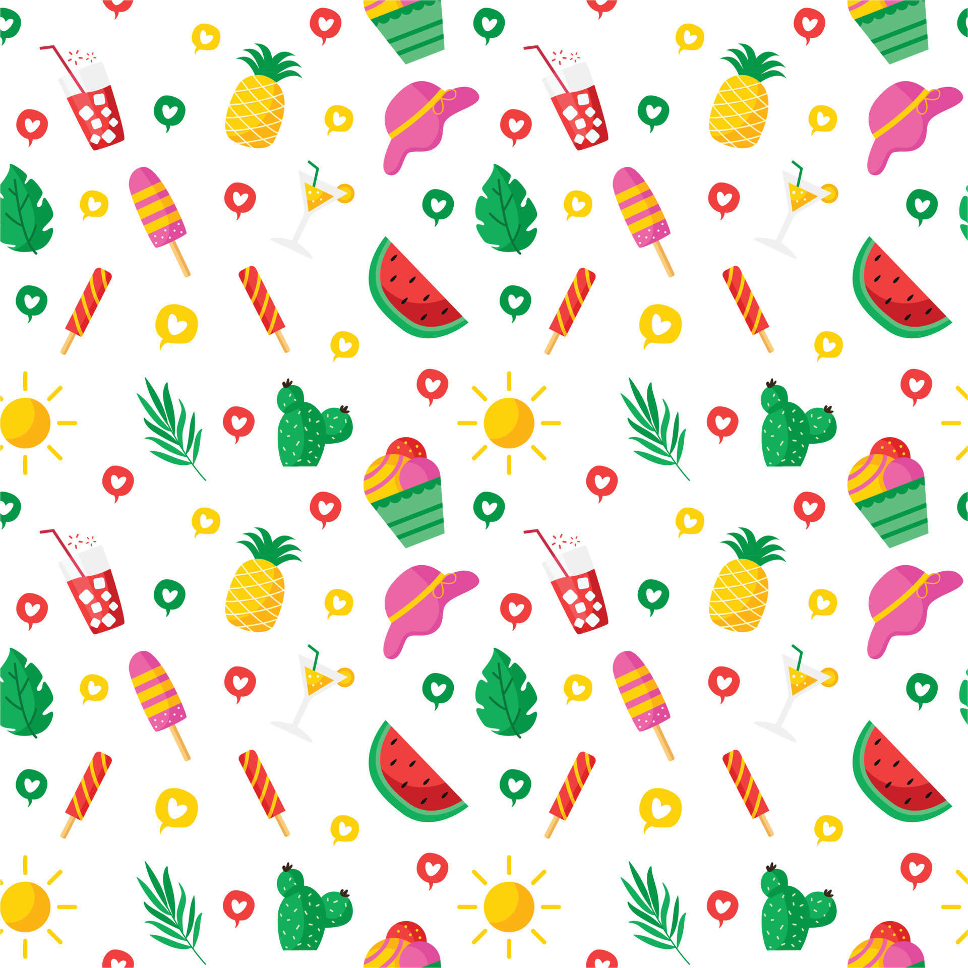 Summer Patterns Background 24133358 Vector Art at Vecteezy