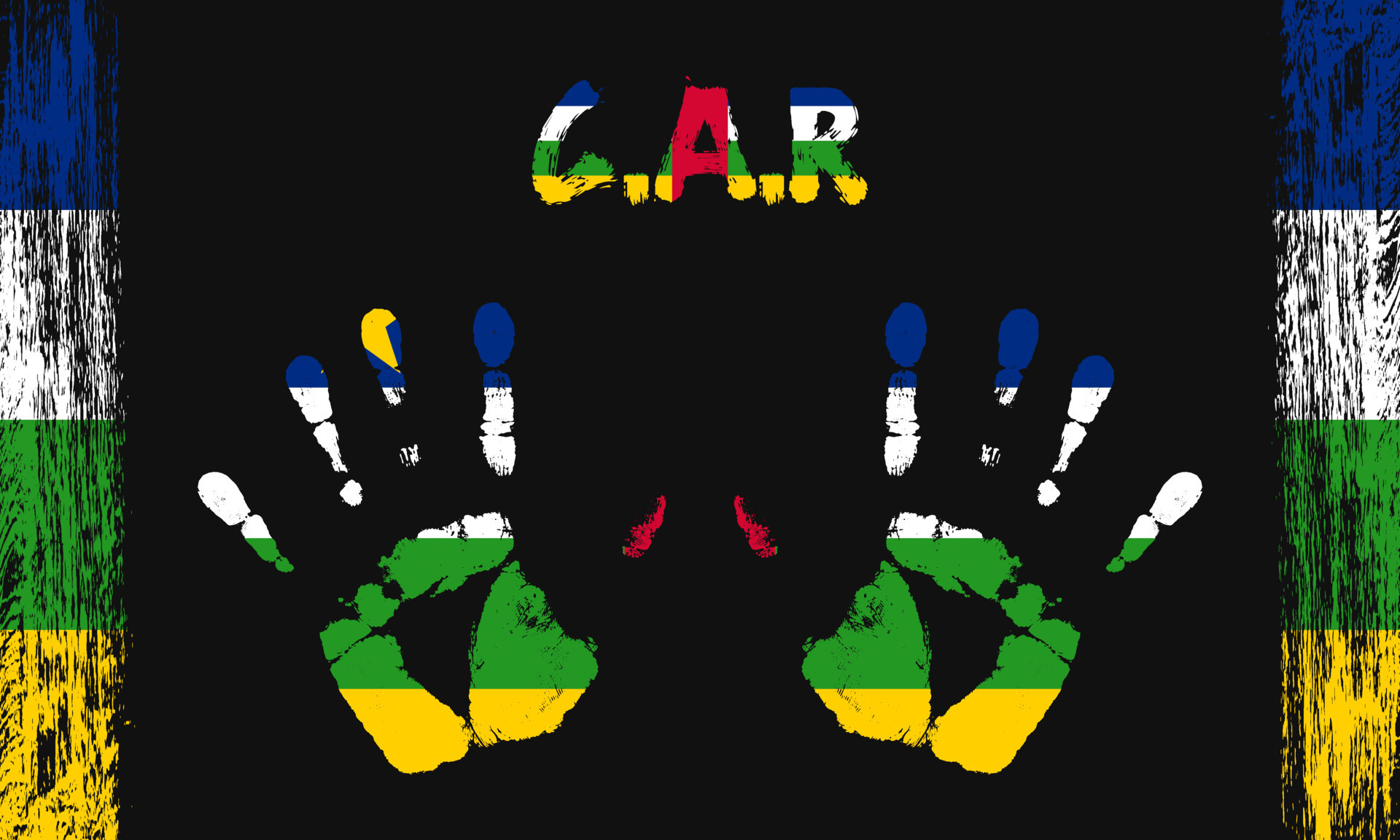 Vector flag of C.A.R with a palm 24134227 Vector Art at Vecteezy