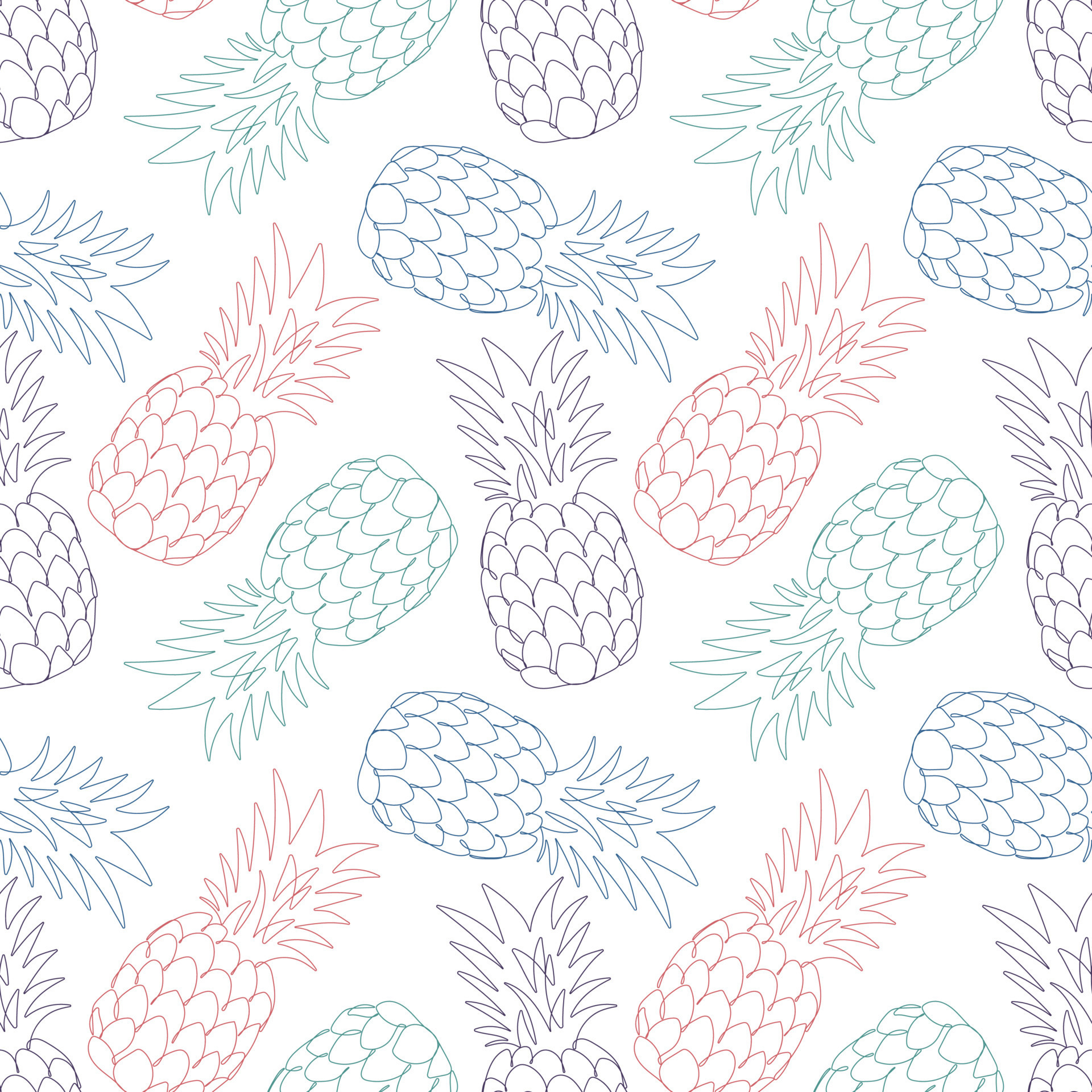 Pineapple seamless pattern 24134567 Vector Art at Vecteezy
