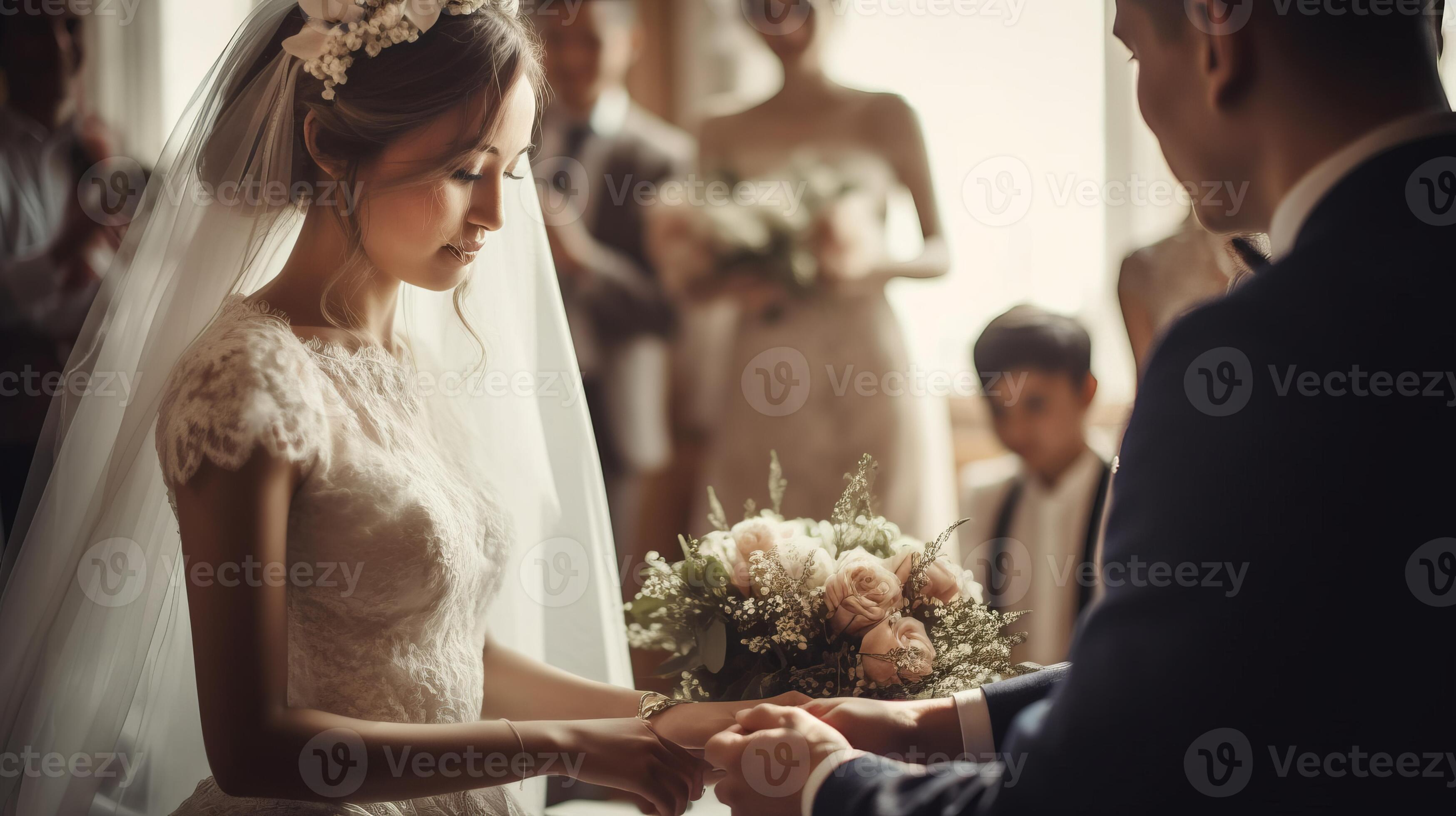 wedding ceremony with newlywed couple 24139048 Stock Photo at Vecteezy