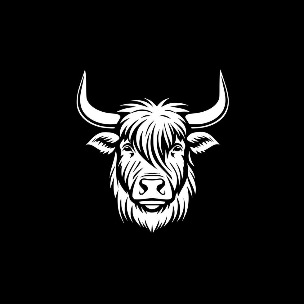 Highland Cow Minimalist And Simple Silhouette Vector Illustration 24140271 Vector Art At Vecteezy