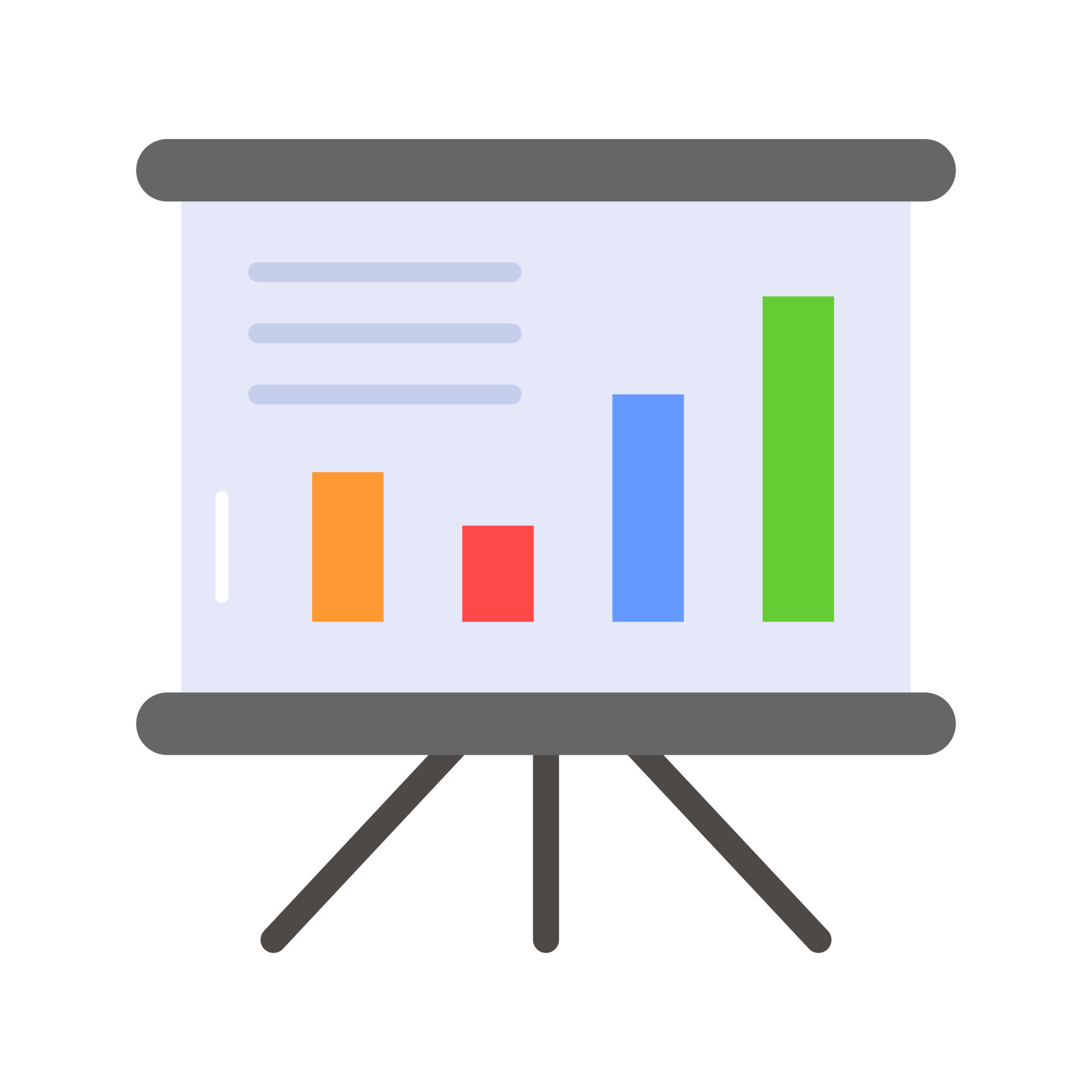Bar Chart On Board Denoting Vector Of Presentation Board In Modern Style 24140754 Vector Art At