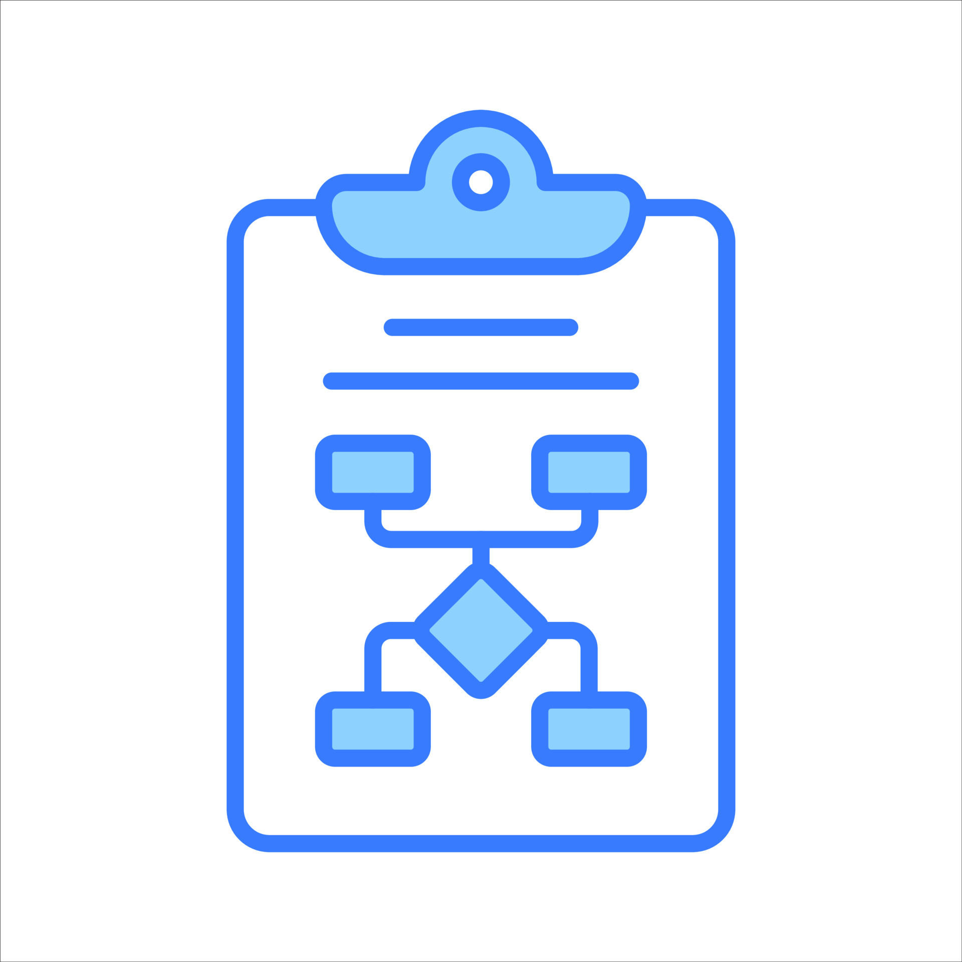 Data flow chart icon, algorithm vector in editable style, business ...