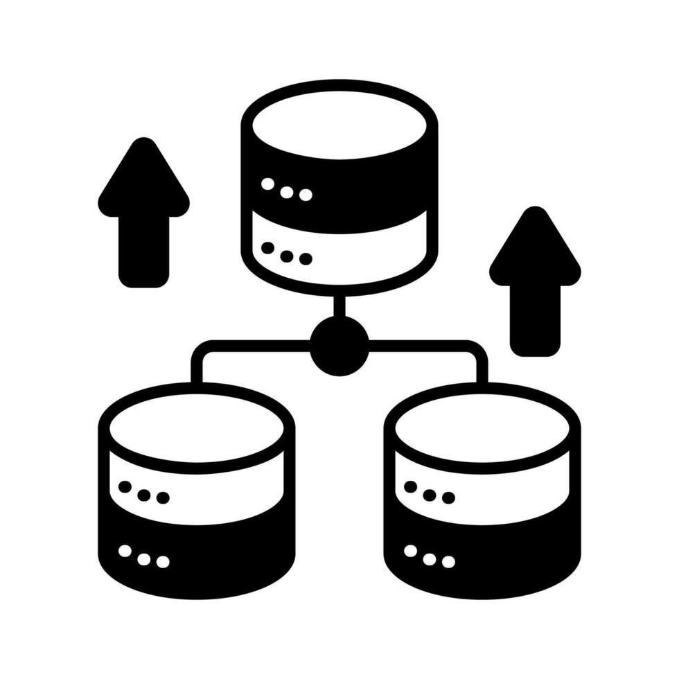 An icon design of database network in trendy style, easy to us icon ...