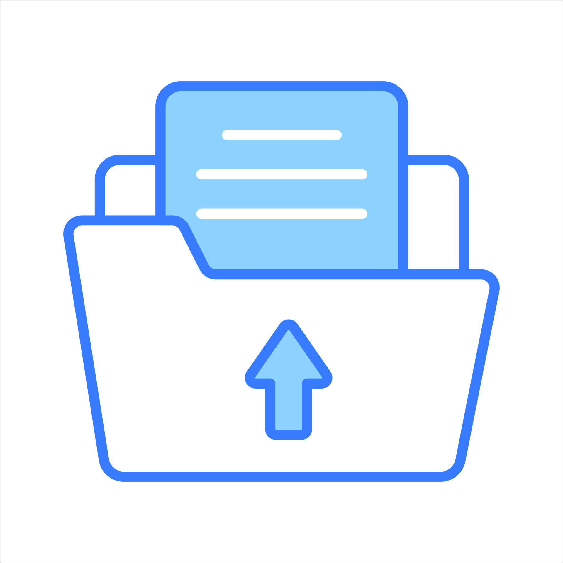 An icon of file uploading in modern style, editable vector isolated on ...