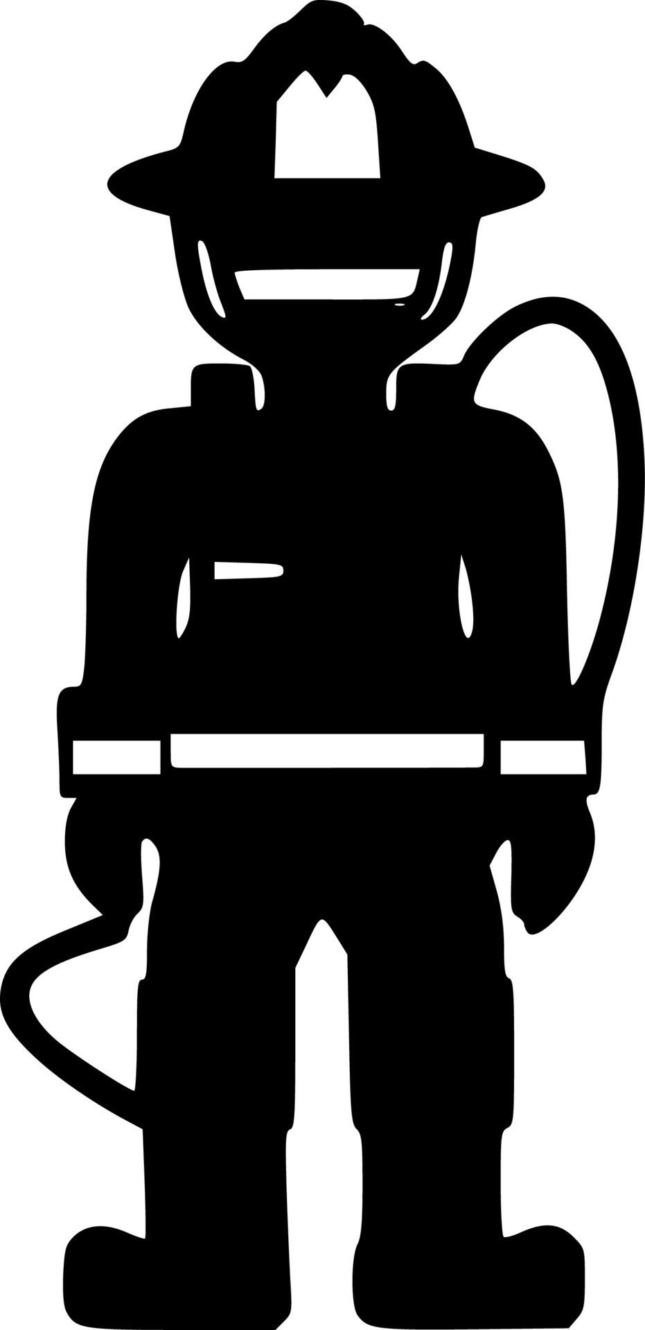 Firefighter - Minimalist and Flat Logo - Vector illustration 24141163 ...