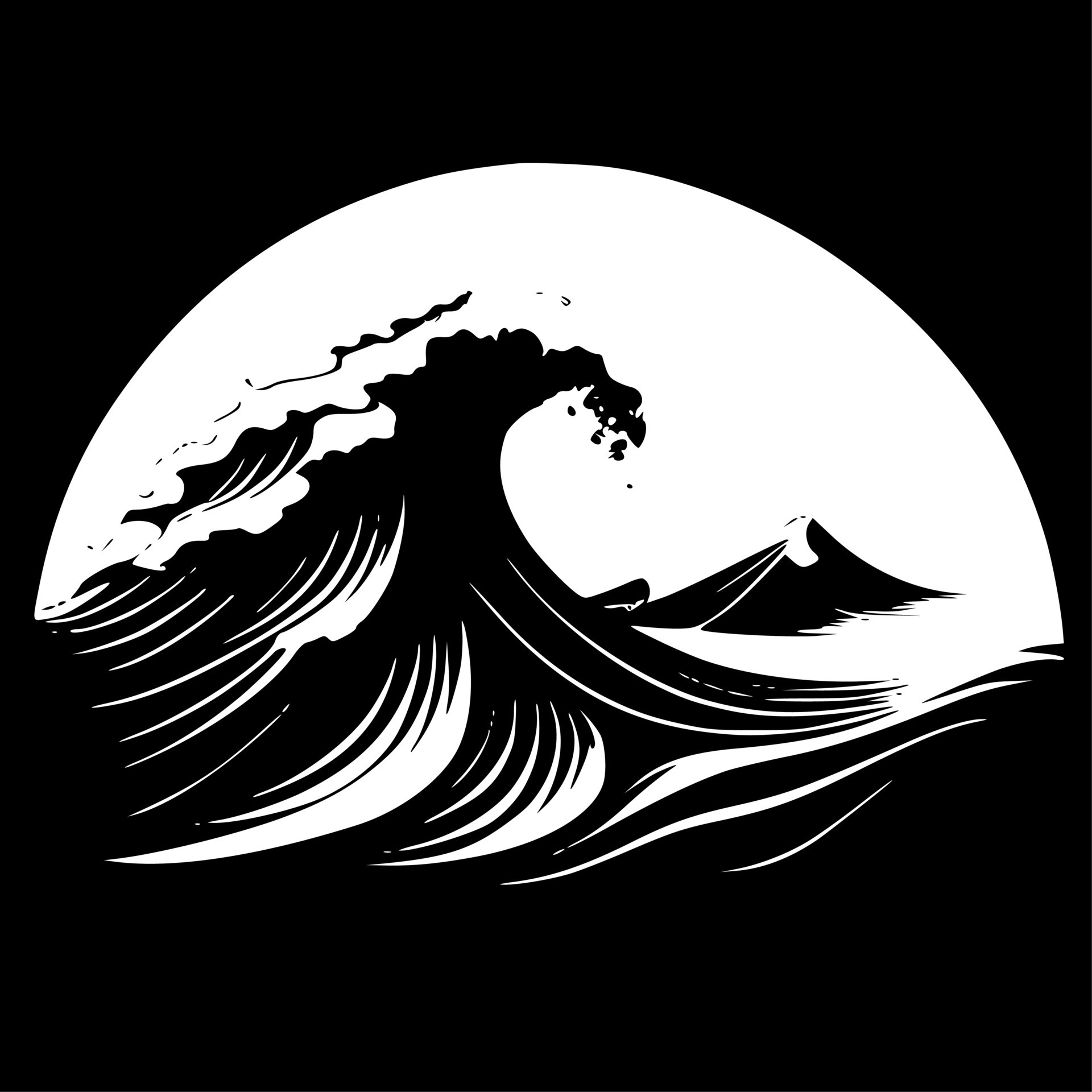 Wave Minimalist And Simple Silhouette Vector Illustration 24141512 Vector Art At Vecteezy