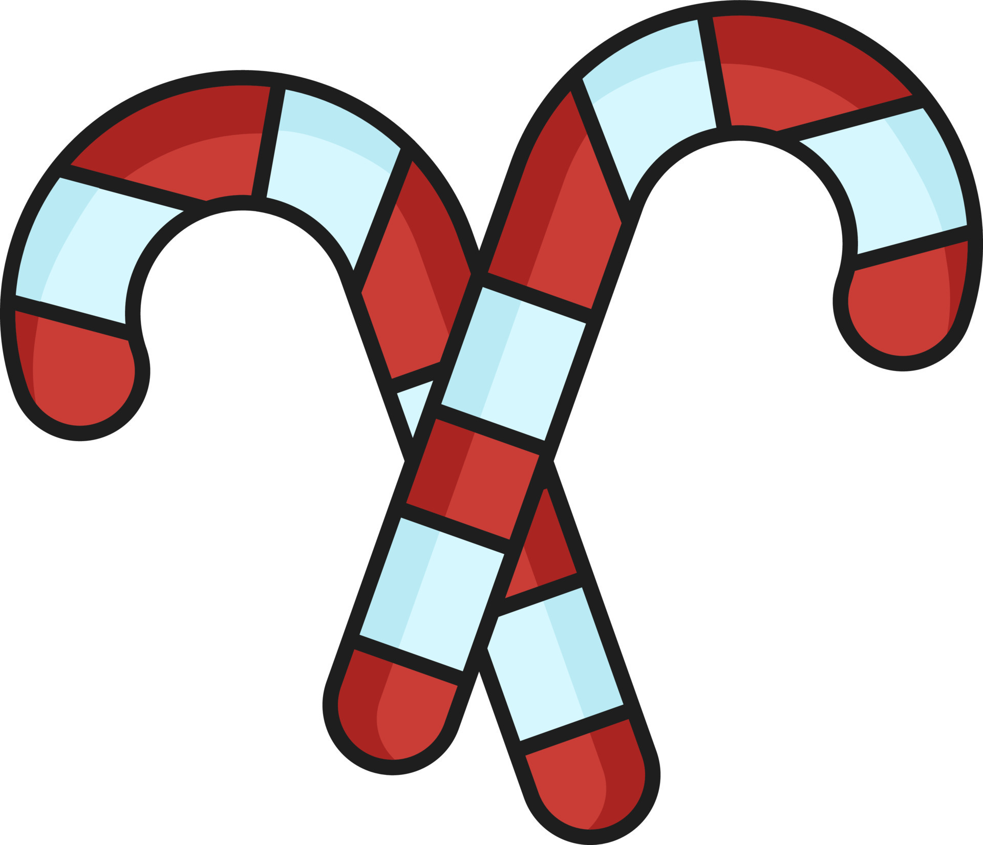 Isolated Two Candy Canes Icon In Flat Style. 24143116 Vector Art at Vecteezy