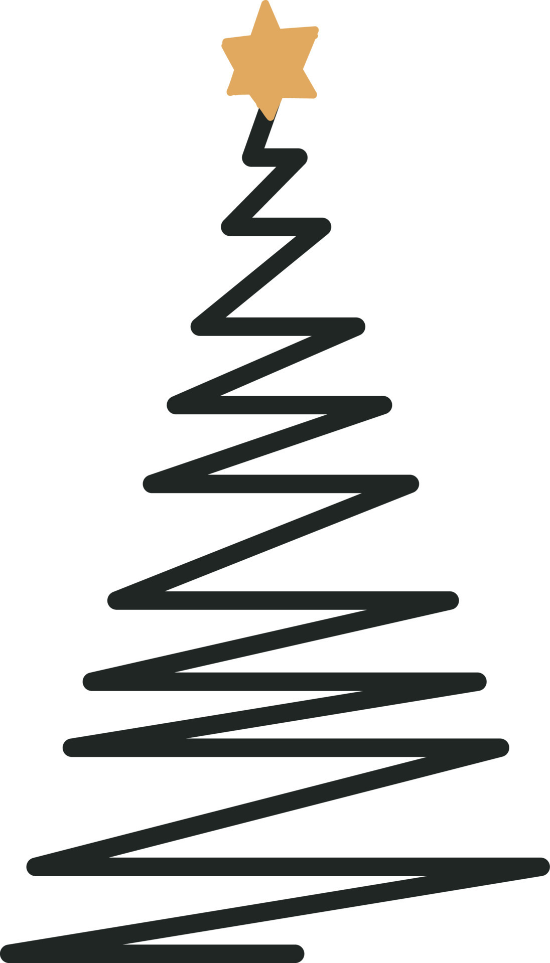Zig Zag Christmas Tree Element In Black And Yellow Color 24143239 Vector Art At Vecteezy