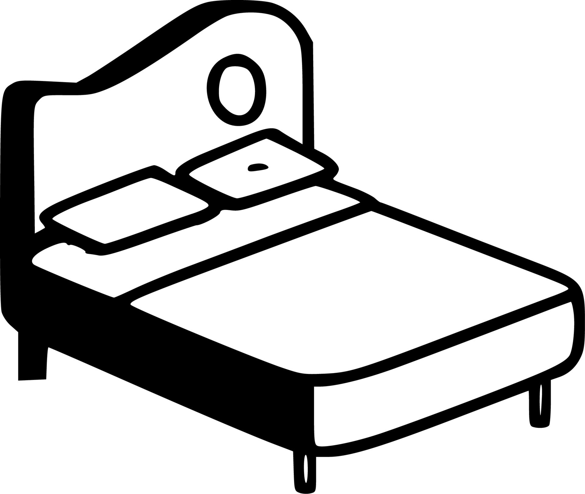 Bed Black And White Isolated Icon Vector Illustration 24144694 Vector Art At Vecteezy