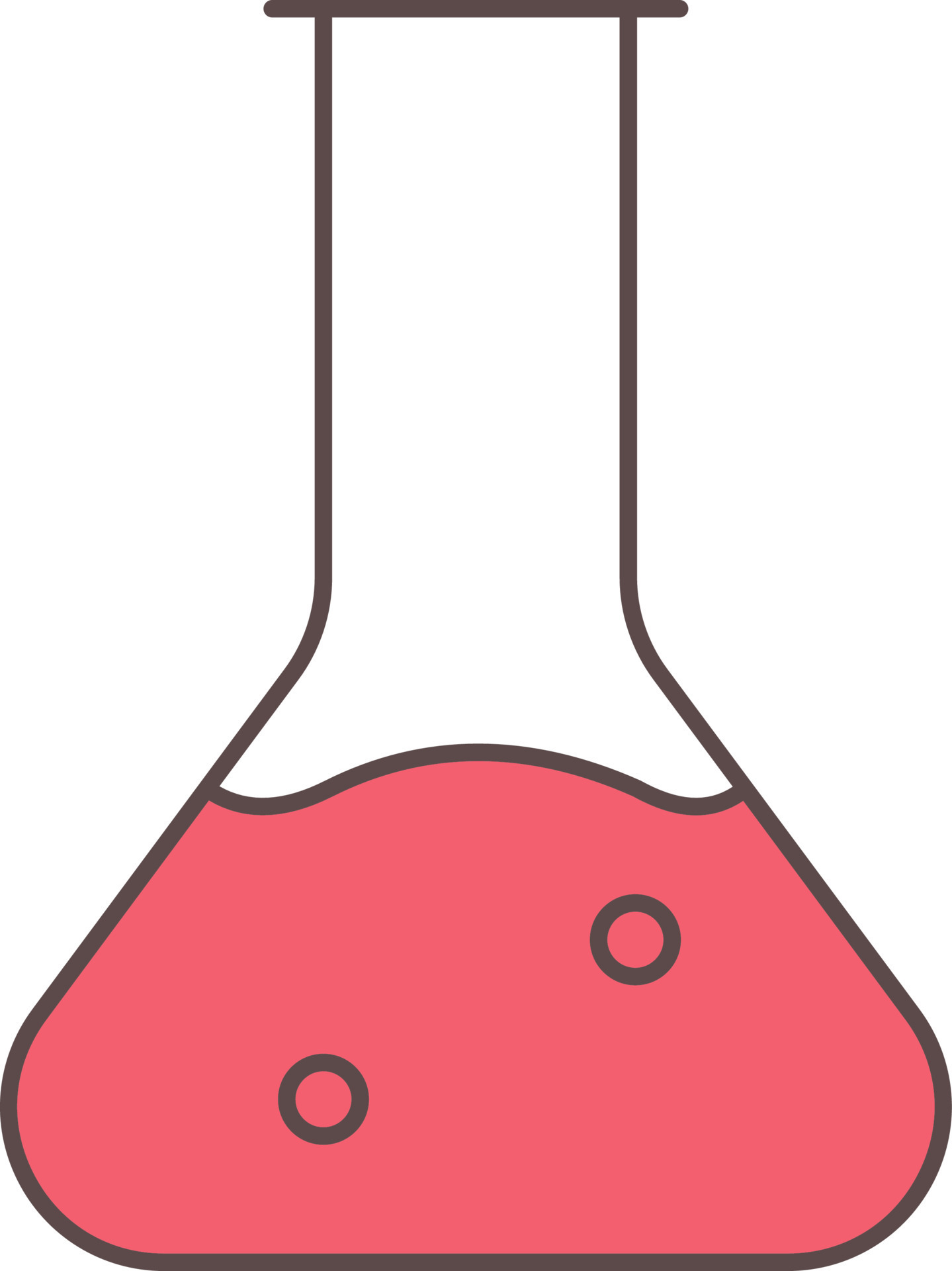 Red Liquid Erlenmeyer Flask Icon In Flat Style 24144932 Vector Art At