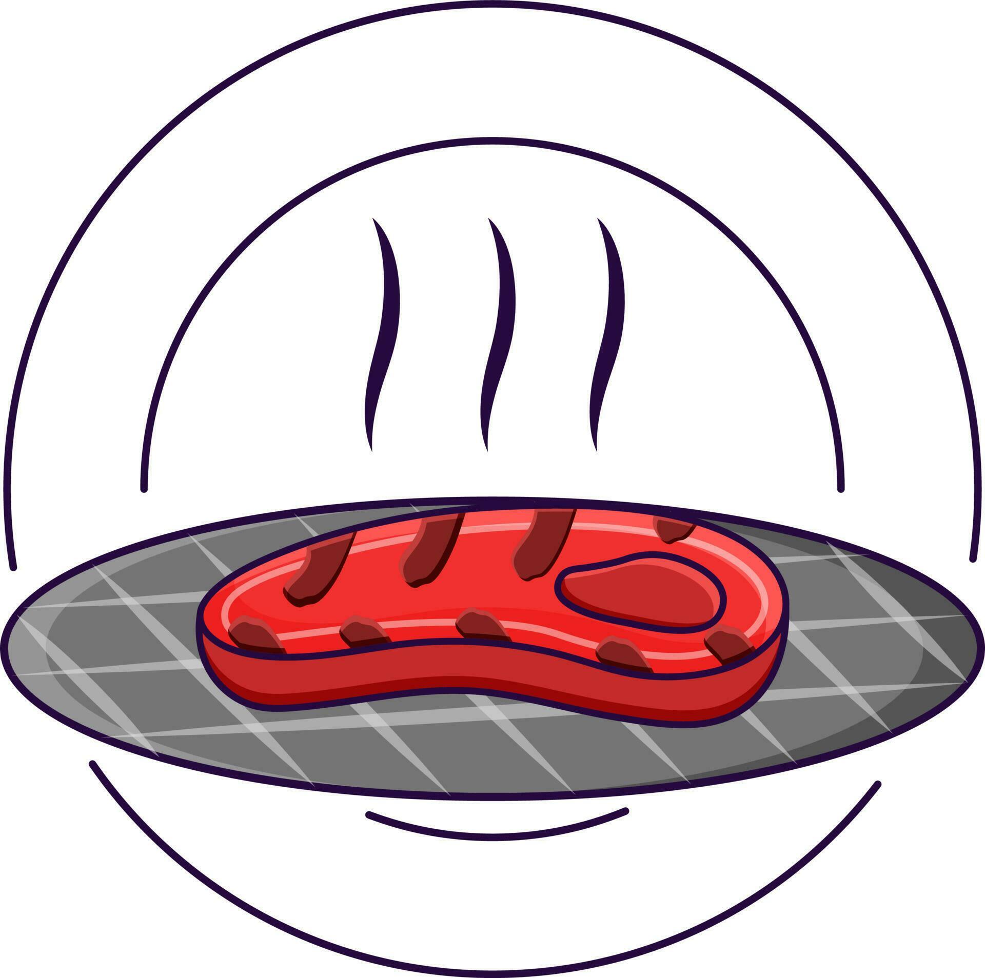 Hot Red Steak Food On Circular Background 24145841 Vector Art At Vecteezy