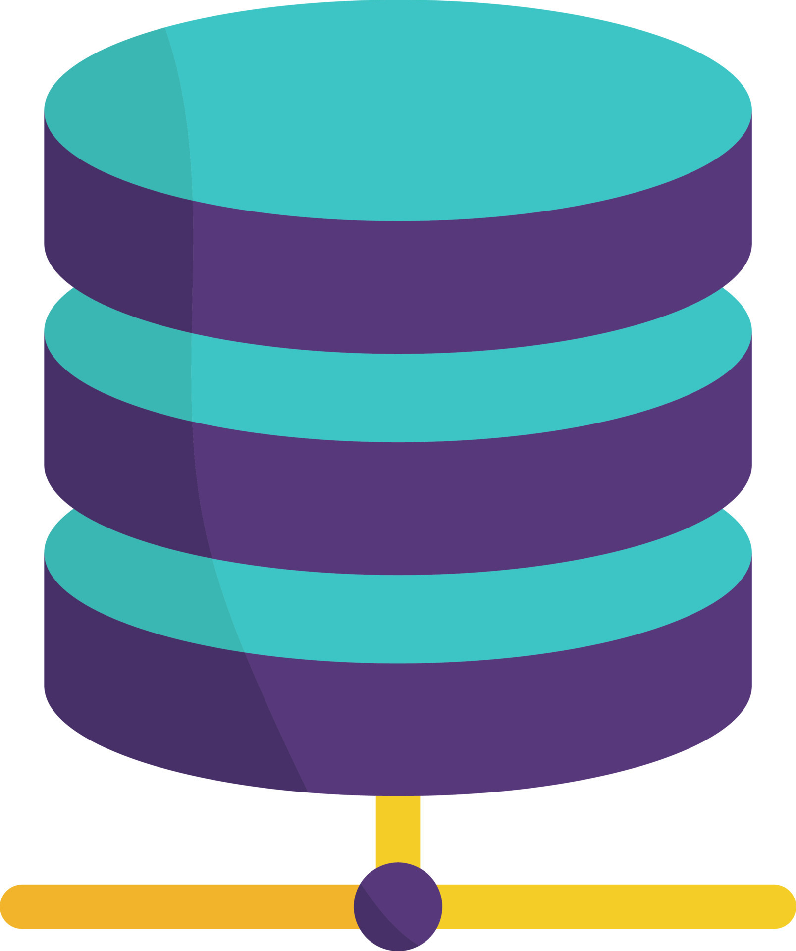 Purple And Turquoise Database Cylinder Flat Icon 24145891 Vector Art At Vecteezy