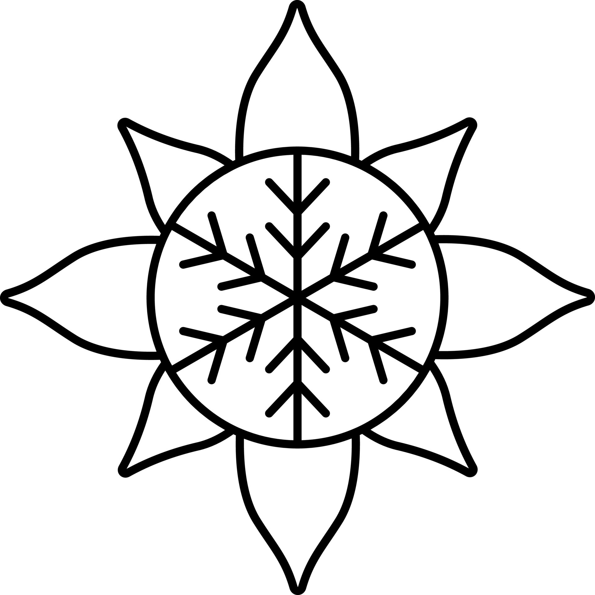 Flower Frame Black Line Art Icon. 24146077 Vector Art at Vecteezy