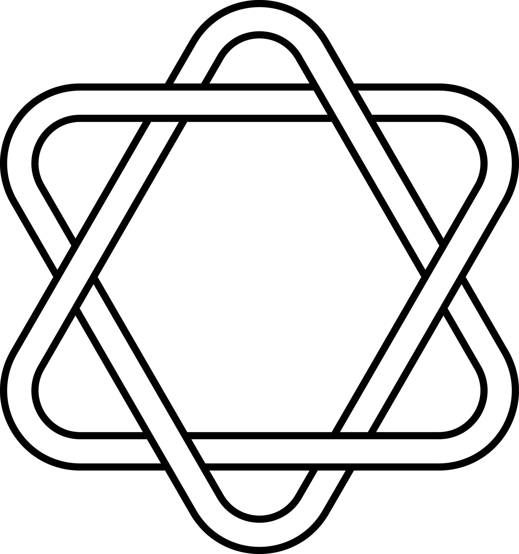 Two Triangle Overlapping Icon In Stroke Style. 24146746 Vector Art at ...