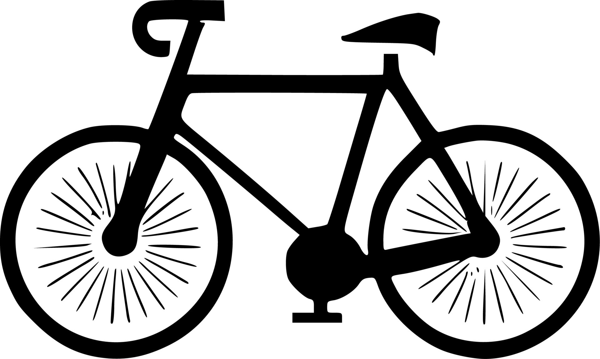 Bike, Black and White Vector illustration 24148453 Vector Art at Vecteezy
