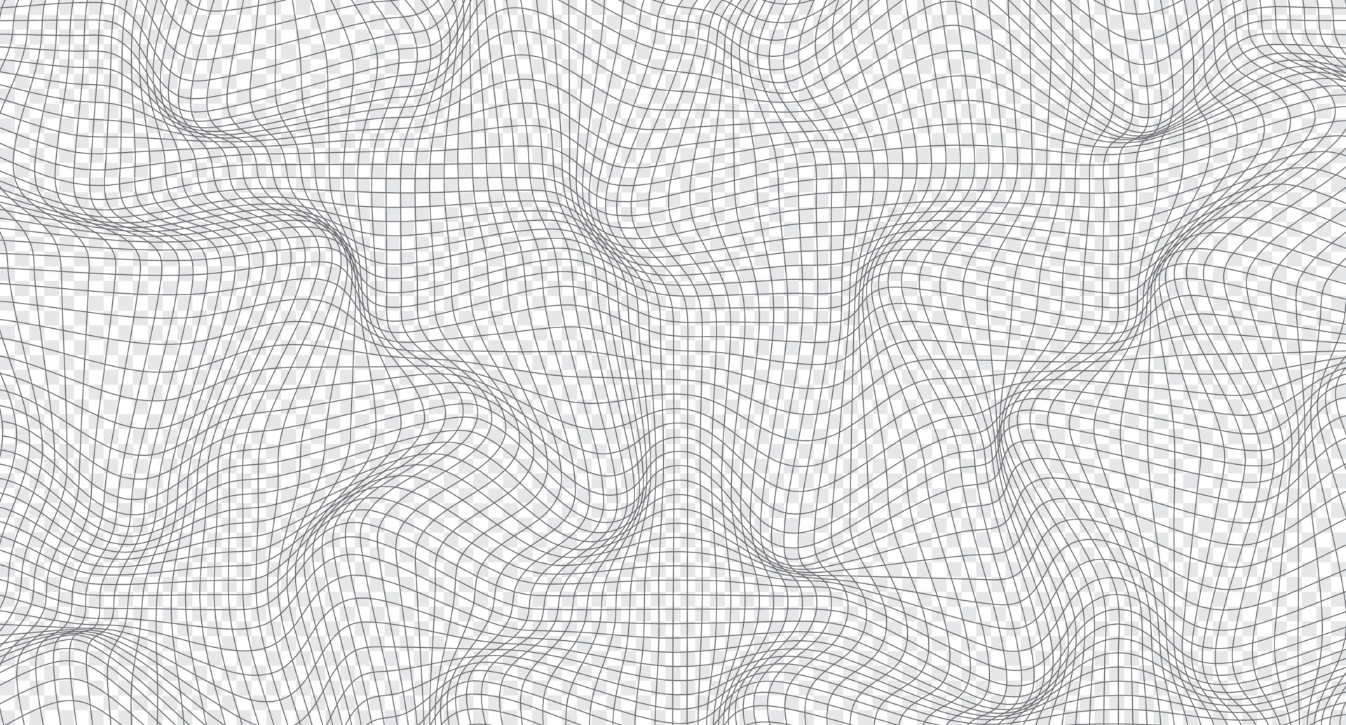 Abstract wavy 3d mesh. Geometric dynamic wave. Distorted square grid. Warped mesh texture ...