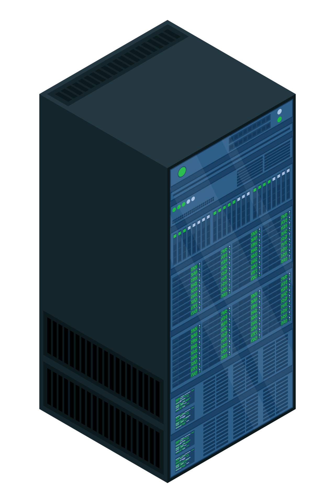 Isometric server. Network server room. Server in cabinets. Storage ... Isometric server. Network server room. Server in cabinets. Storage ...