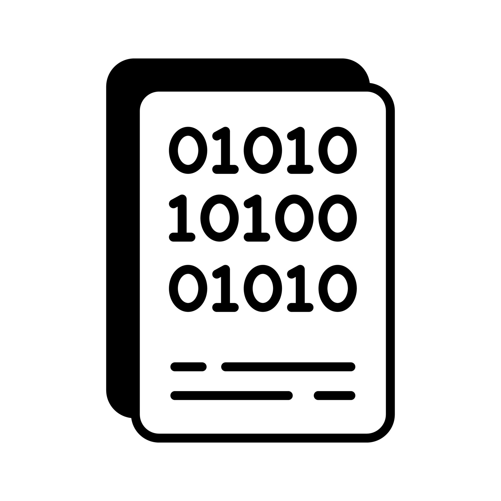 Binary Coding On Sheet Showing Vector Of Binary Coding In Modern Style 24149756 Vector Art At