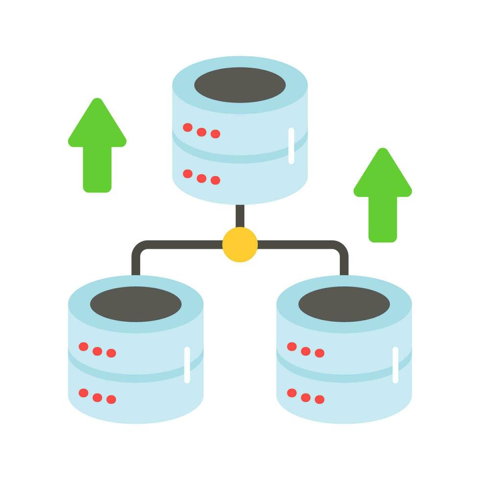 An icon design of database network in trendy style, easy to us icon ...